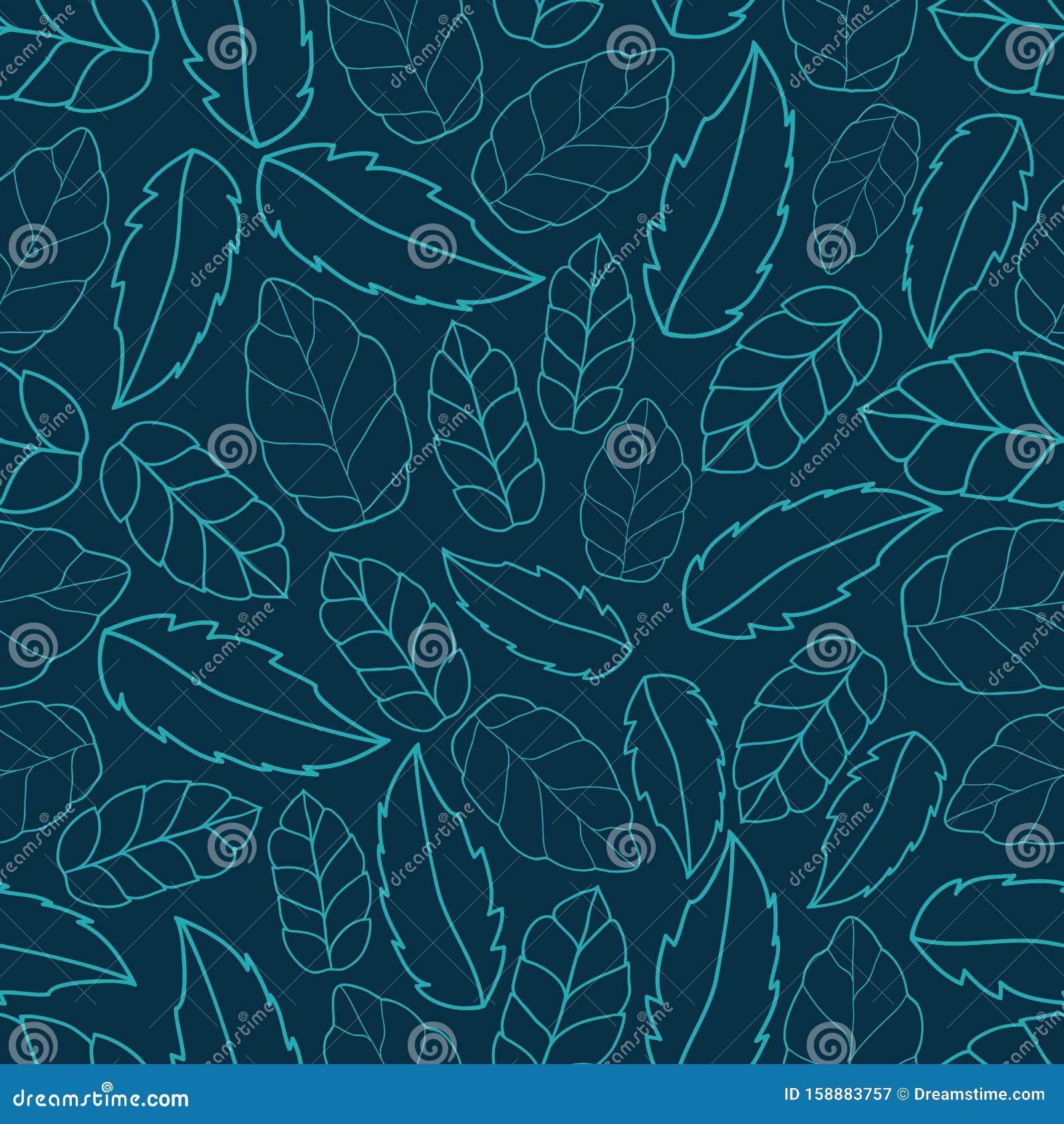Vector De Textura De Esquema De Hoja Sin Problemas Ilustración del ...