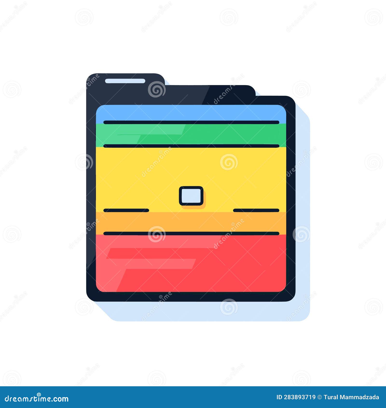 Vector De Un Icono De Vector Plano Que Representa Una Carpeta En Una ...