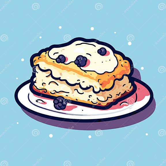 Vector De Una Deliciosa Rebanada De Tarta En Una Placa Blanca ... Vector De Una Deliciosa Rebanada De Tarta En Una Placa Blanca ...