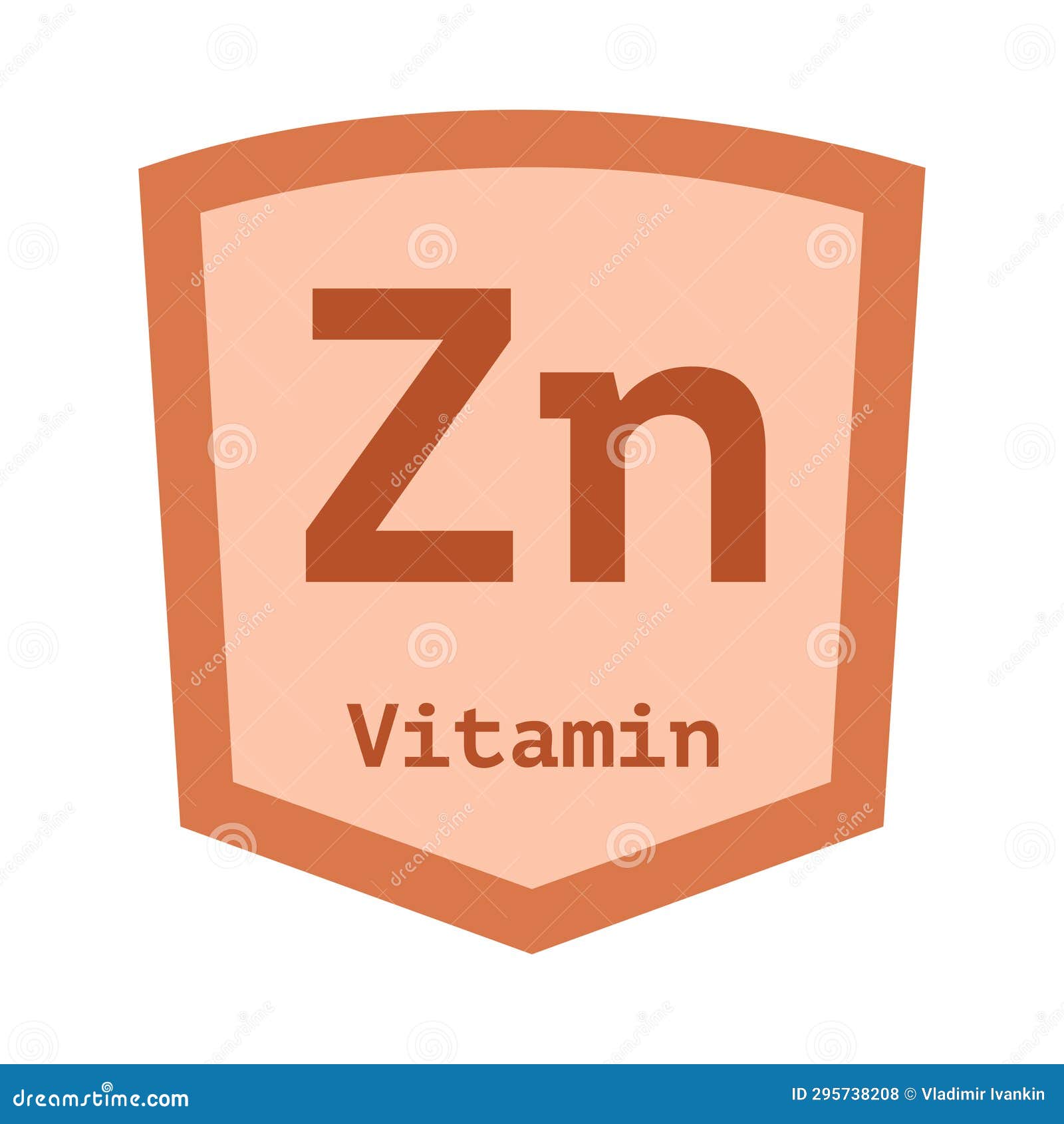 Vector De Vitamina Zn Aislado Sobre Fondo Blanco Ilustración del Vector ...