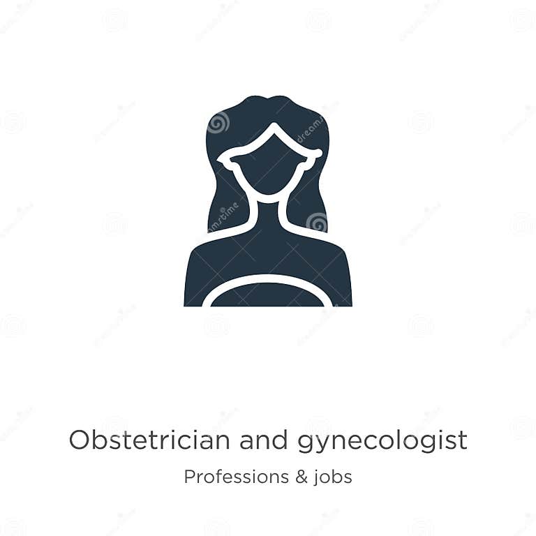Vector De ícono De Obstetricia Y Ginecólogo ícono De Obstetricia Plana