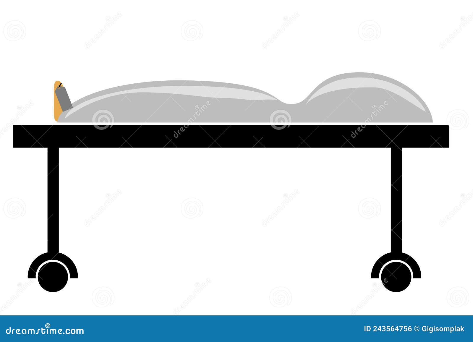 Simple Vector Dead or Death Body, Isolated on White Stock Vector ...