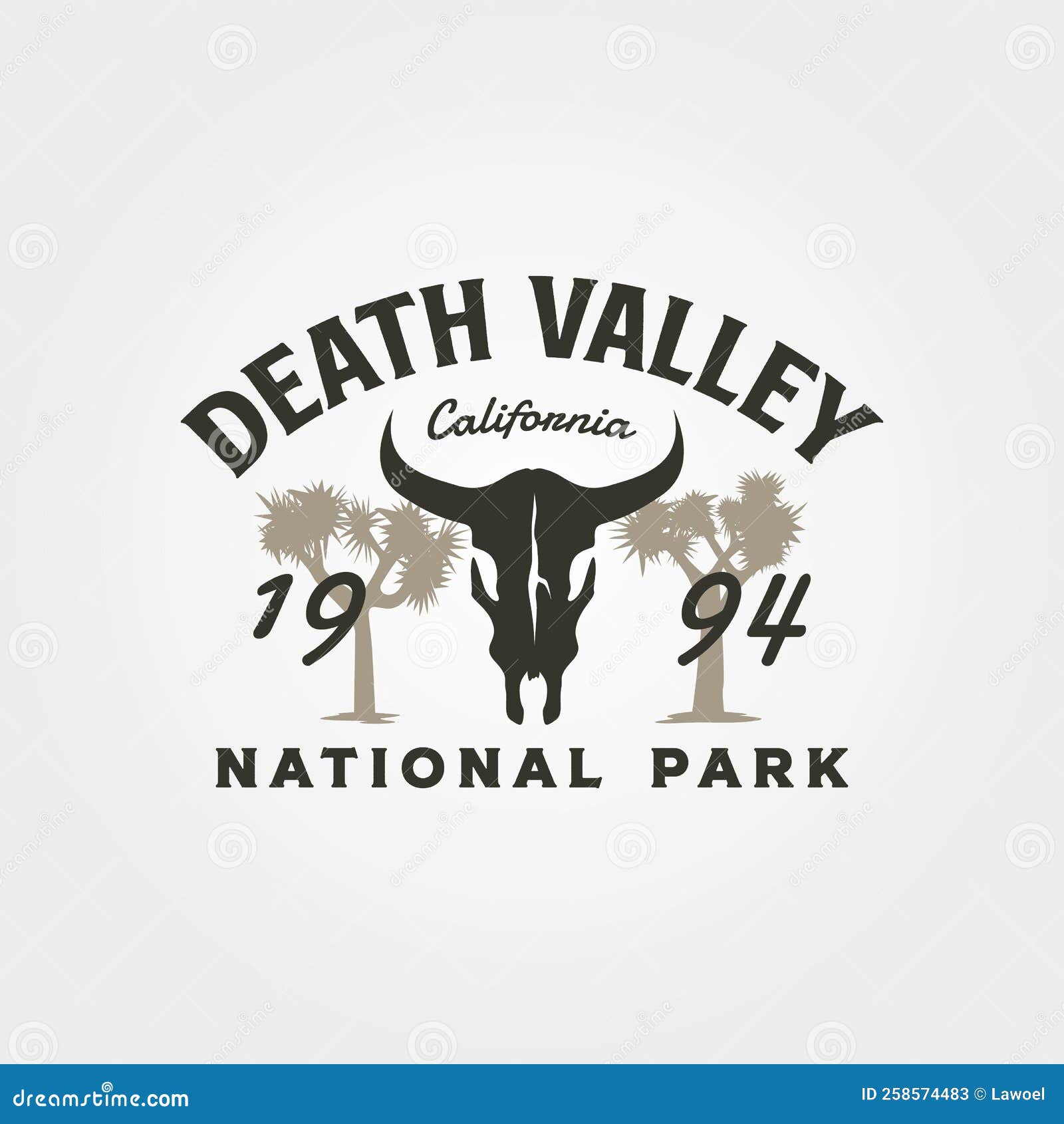 Vector of Death Valley Vintage Logo Illustration Design Stock Vector ...