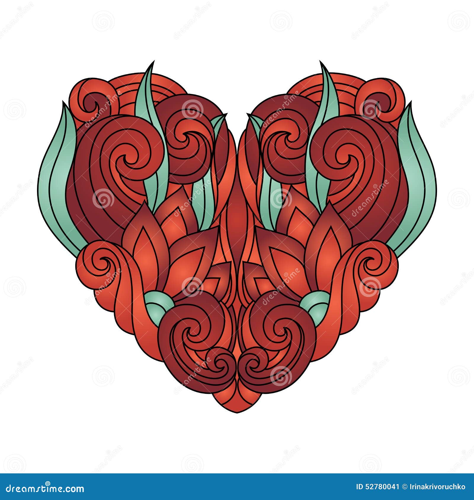 Vector Deco Abstract Heart stock vector. Illustration of invitation ...