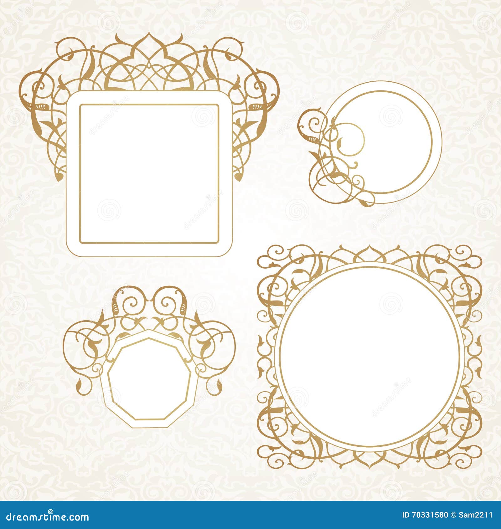 Vector Decoratief Kader in Victoriaanse Stijl Vector Illustratie ...