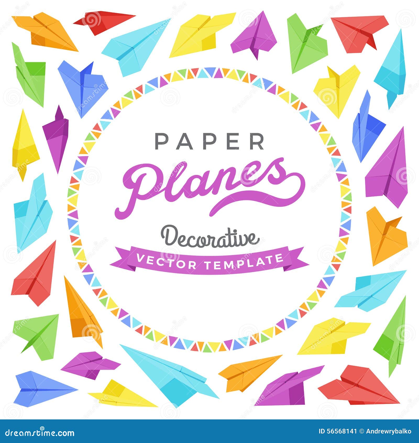 Vector Decorating Design Made of Paper Planes Stock Vector ...