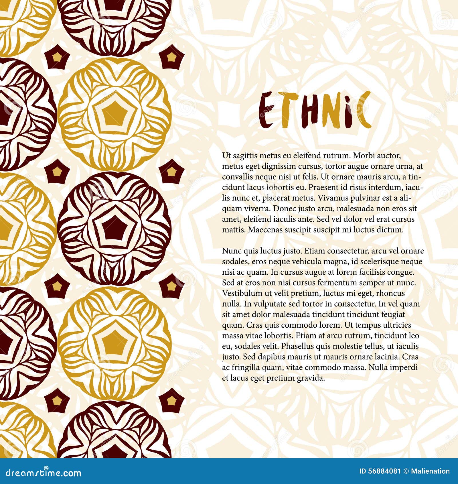 Vector Decoration with Ethnic Ornament. Tradition Texture. Vector ...