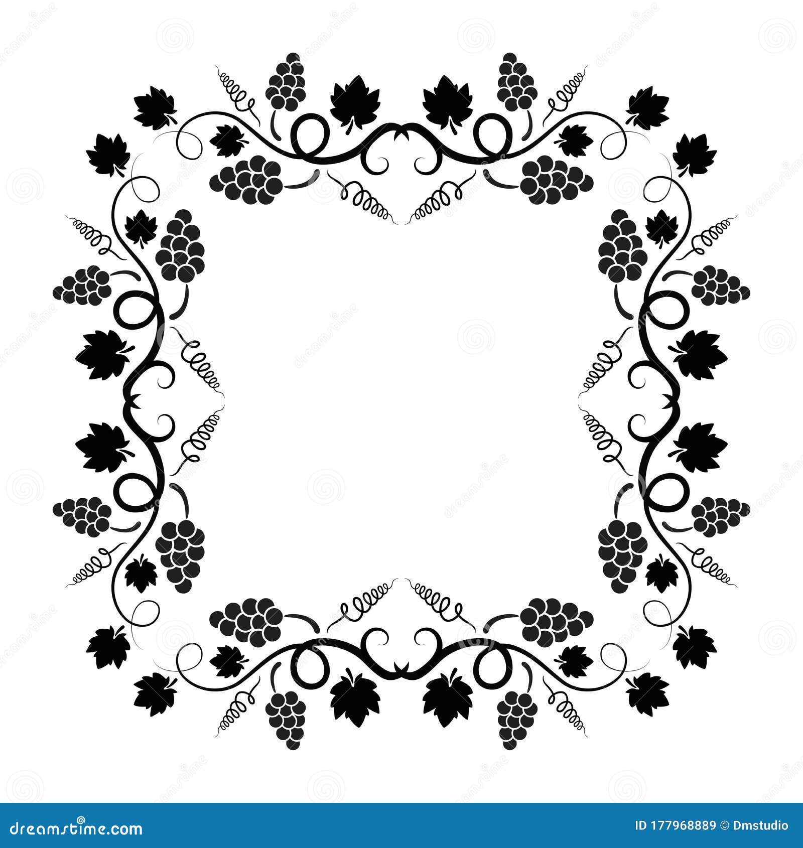 Vector Decoration of Grape Vine Stock Vector - Illustration of ...