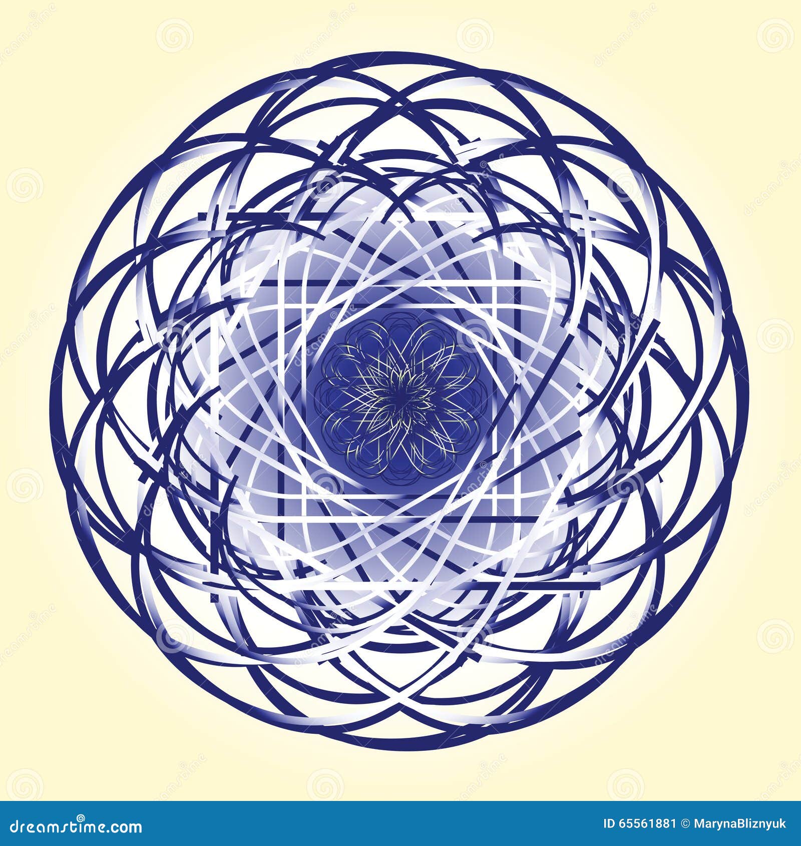 Vector Decorative Blue Pattern Stock Vector - Illustration of light ...