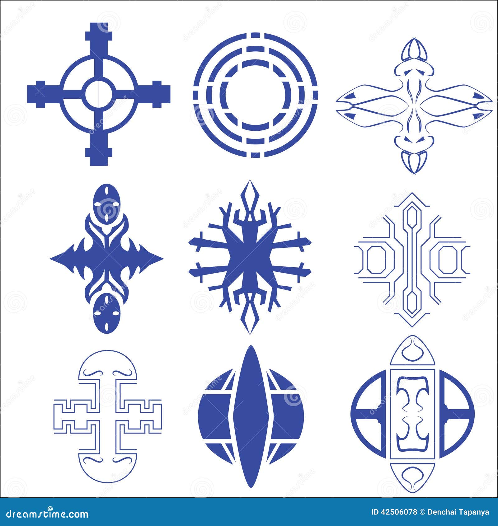 Vector of Decorative Cross and Logo Stock Vector - Illustration of ...