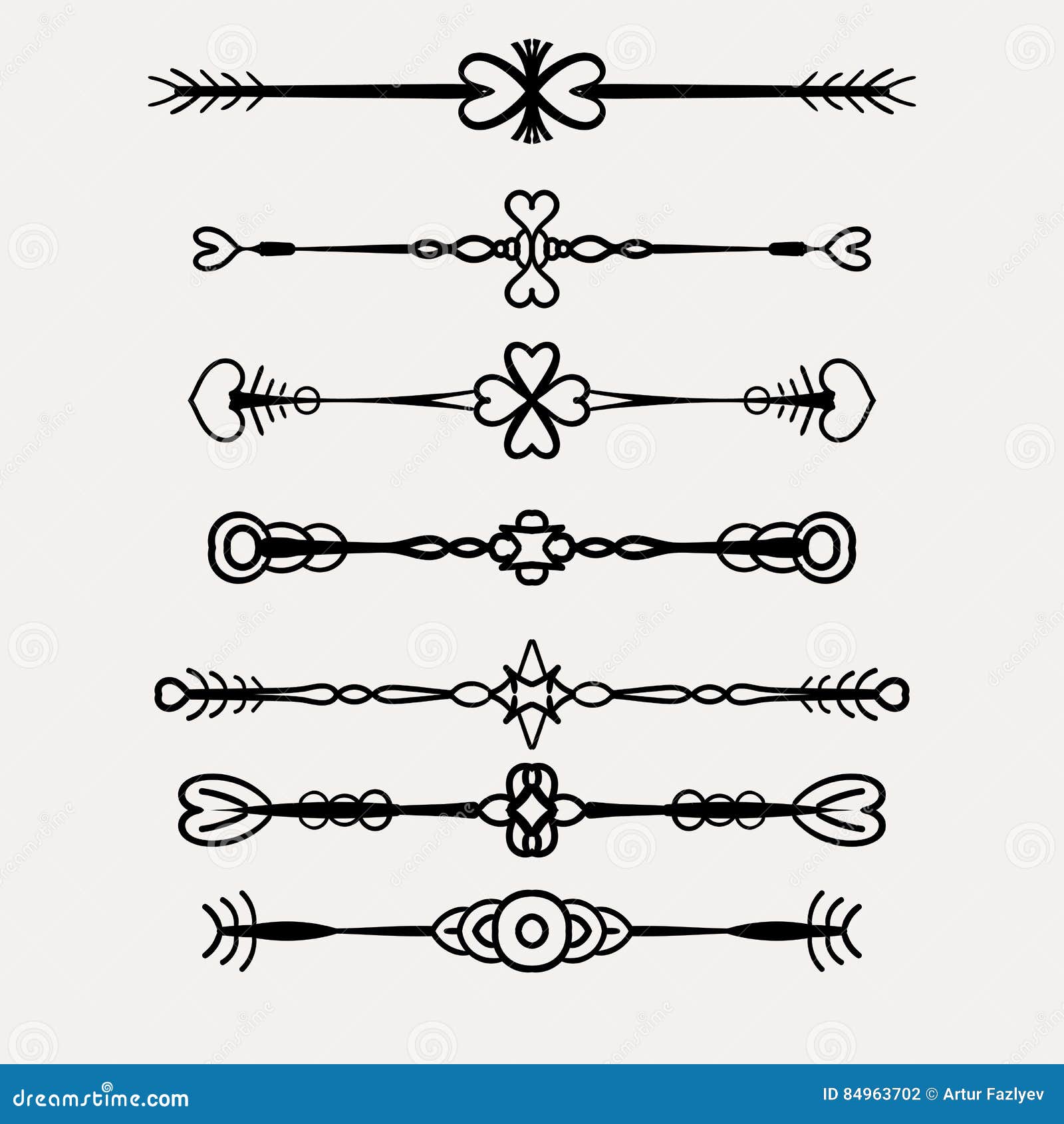 Vector Decorative Design Elements Stock Vector - Illustration of ...
