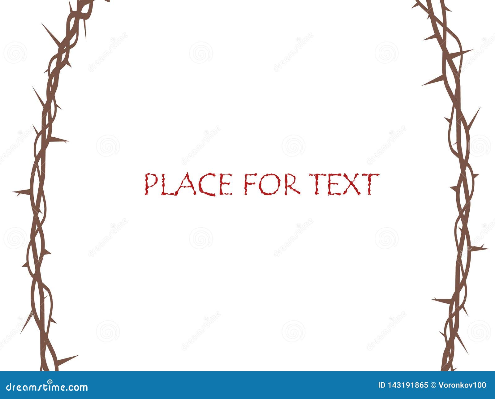 Vector Decorative Frame Branch of Thorns. the Symbol of Christian ...