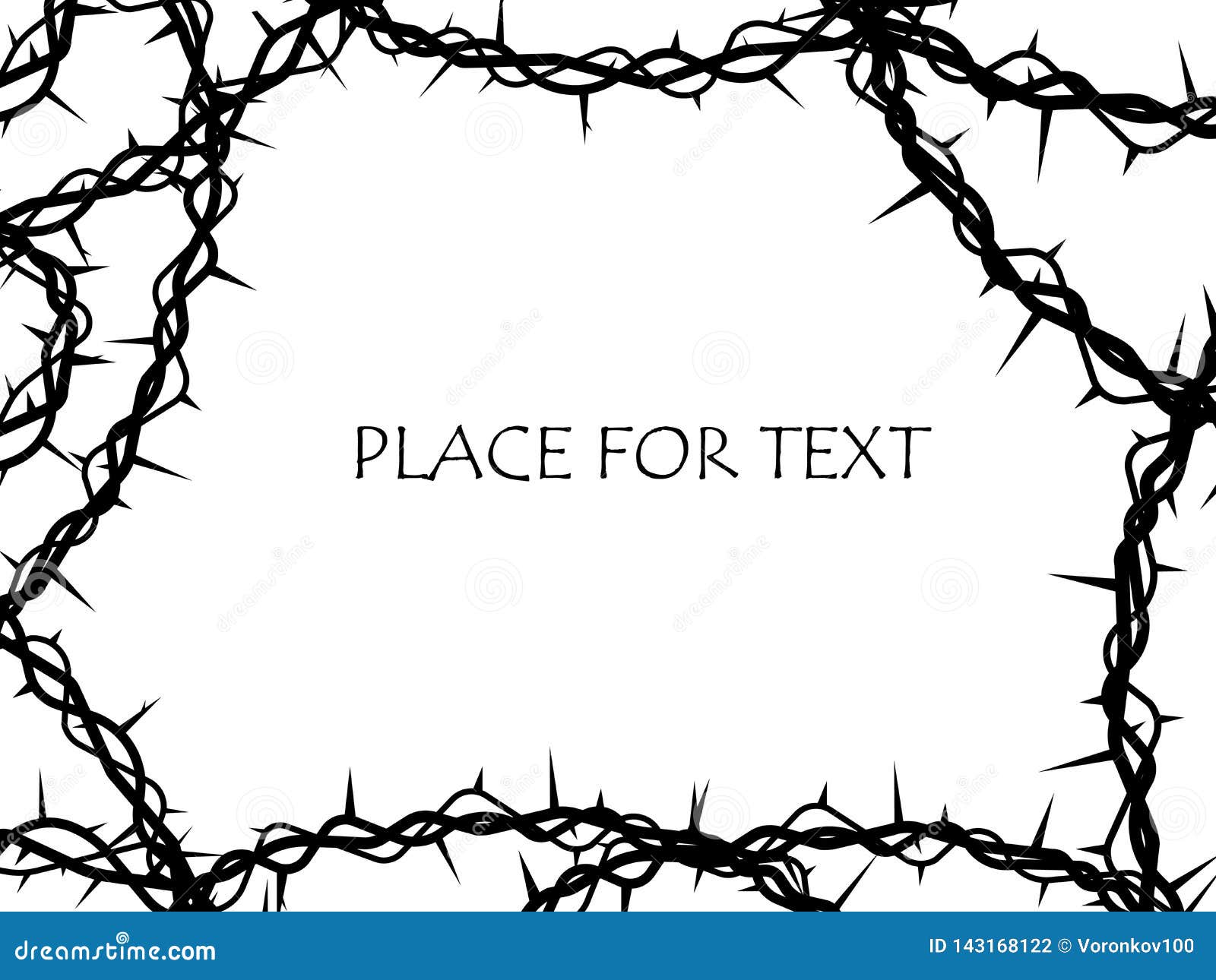 Vector Decorative Frame Branch of Thorns. the Symbol of Christian ...