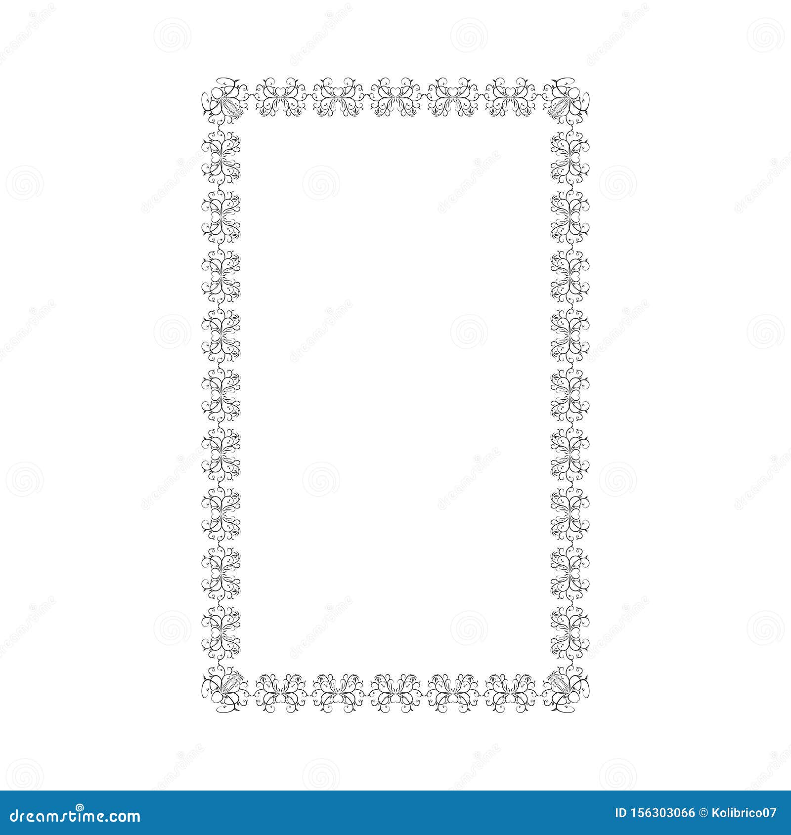 Vector Decorative Frame for Cards Design. Stock Vector - Illustration ...