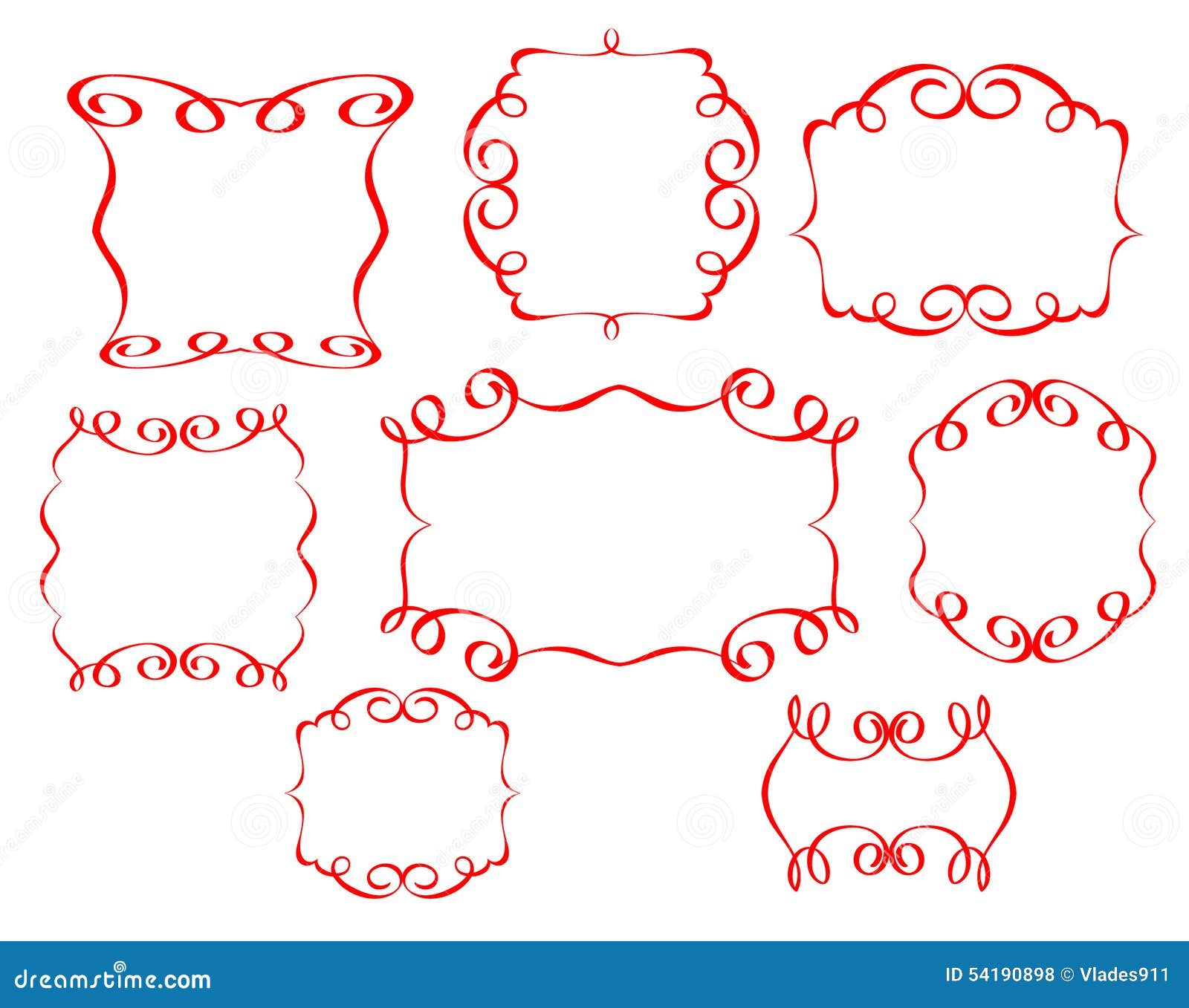 Vector decorative frames stock vector. Illustration of elegant - 54190898