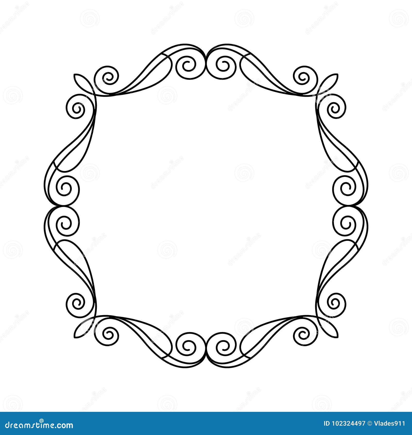Vector Decorative Frames.Vector Illustration.Black . Stock Vector ...