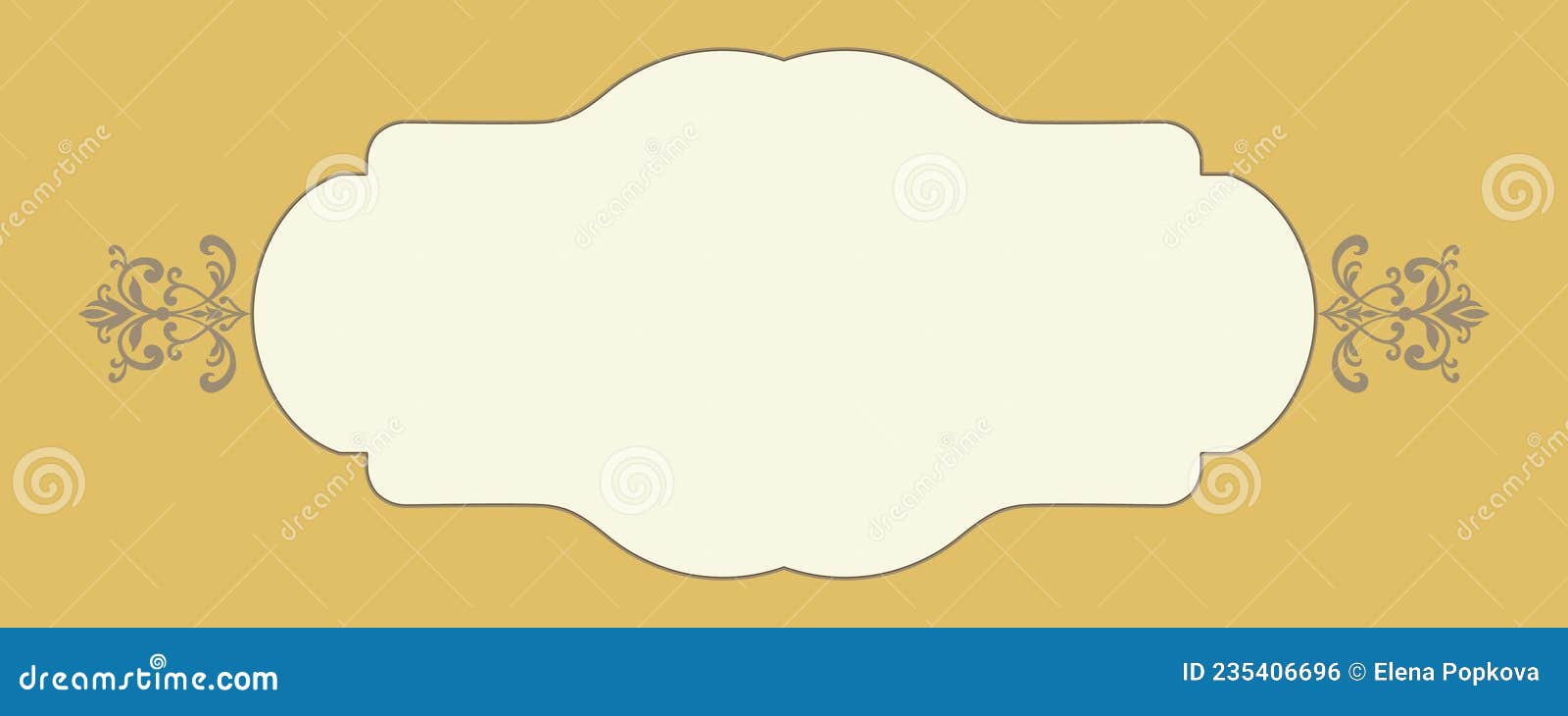 Vector Decorative Isolated Cartouche Banner for Creating Titles and ...