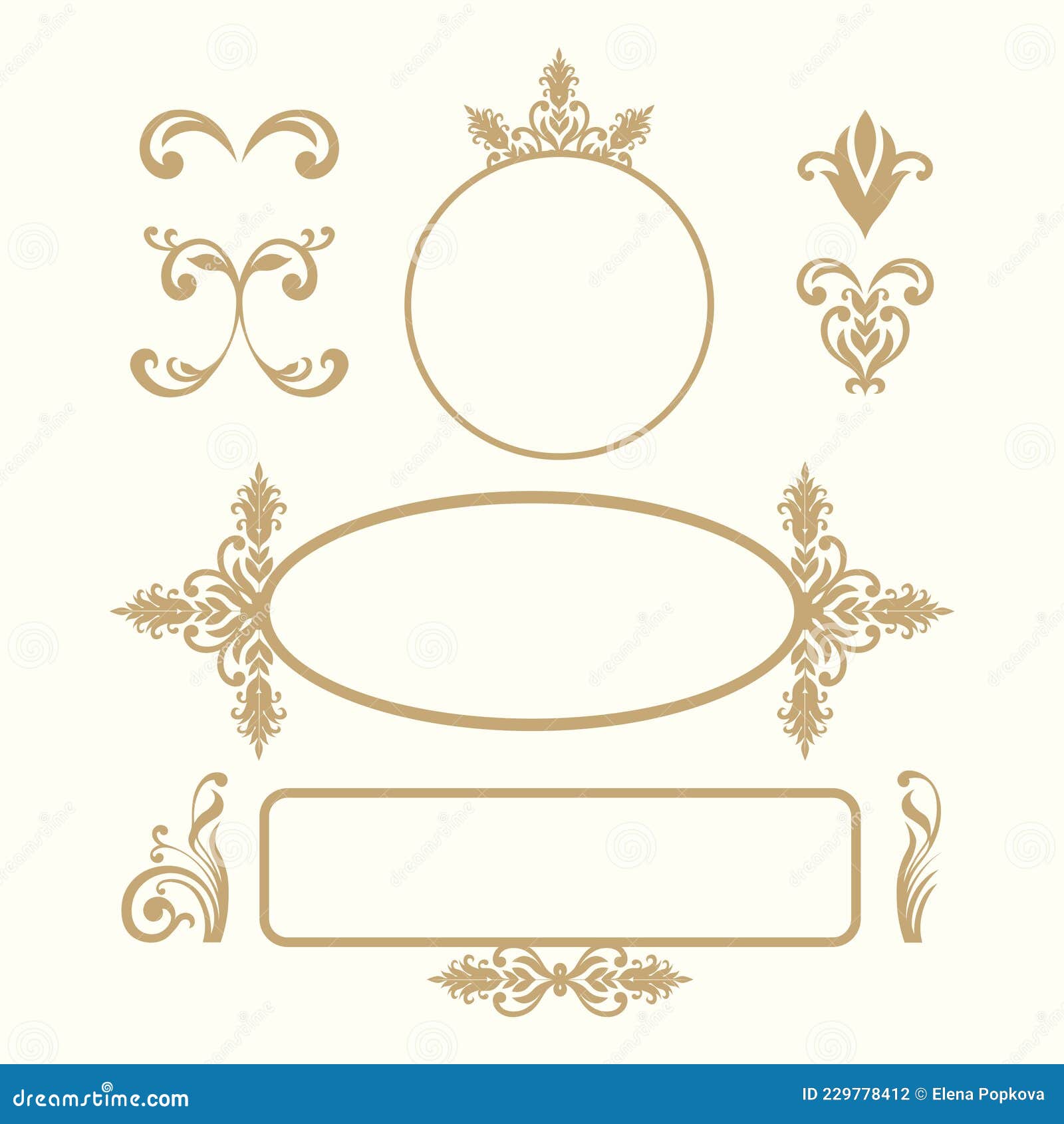 Vector Decorative Isolated Frames Banner for Creating Titles and ...