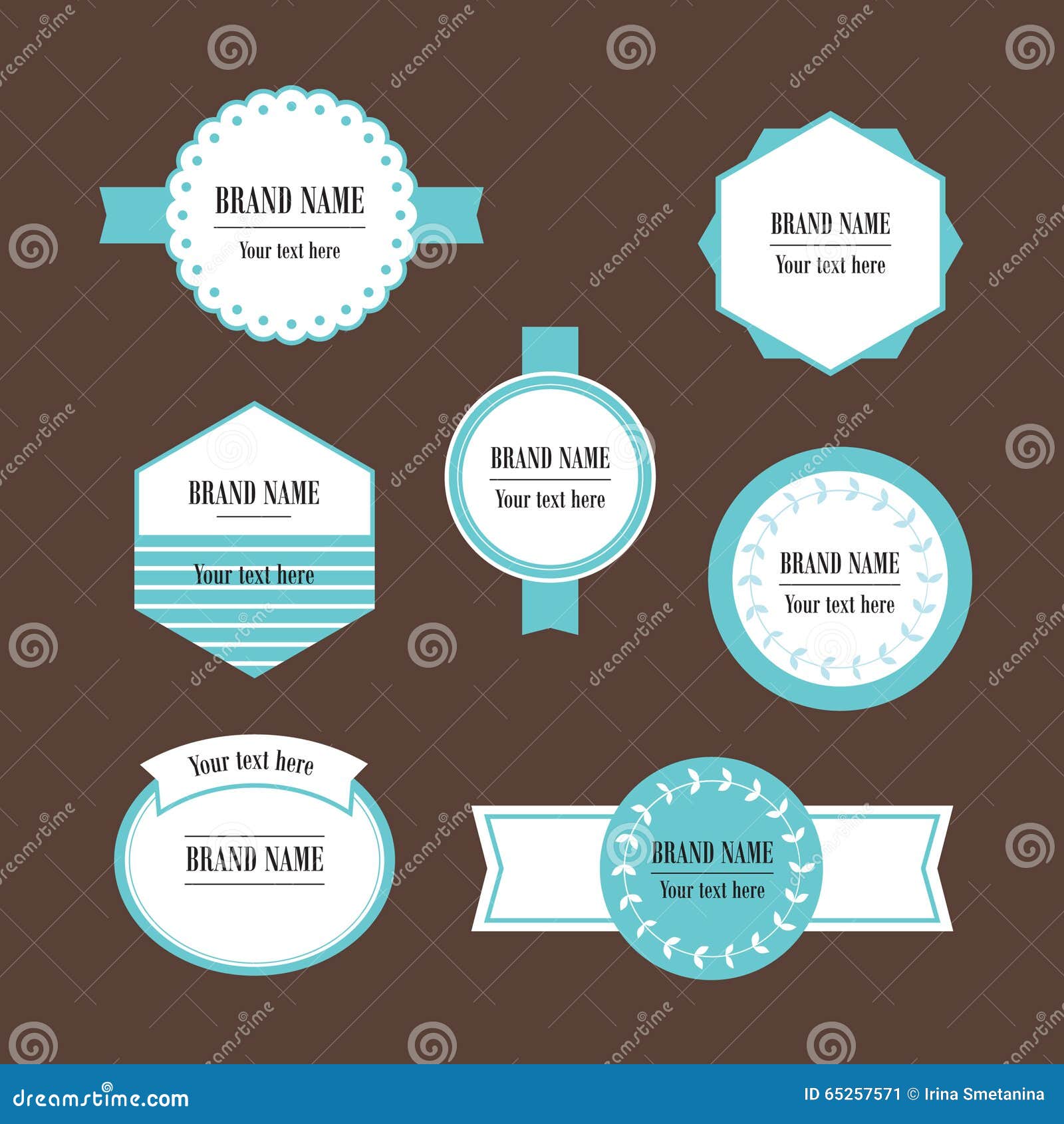 Vector Decorative Labels Set Stock Vector - Illustration of packaging ...