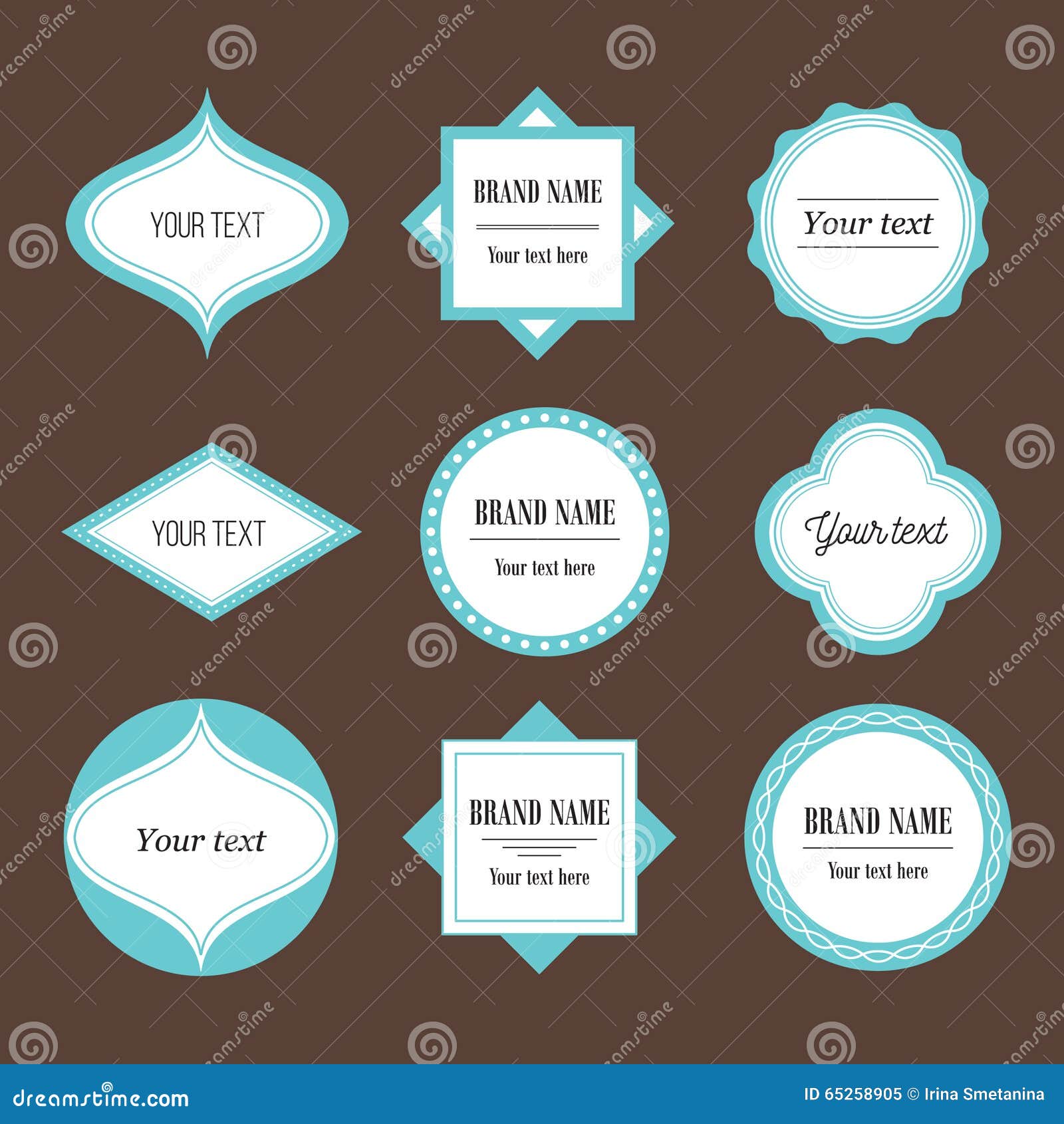 Vector Decorative Labels Set Stock Vector - Illustration of background ...
