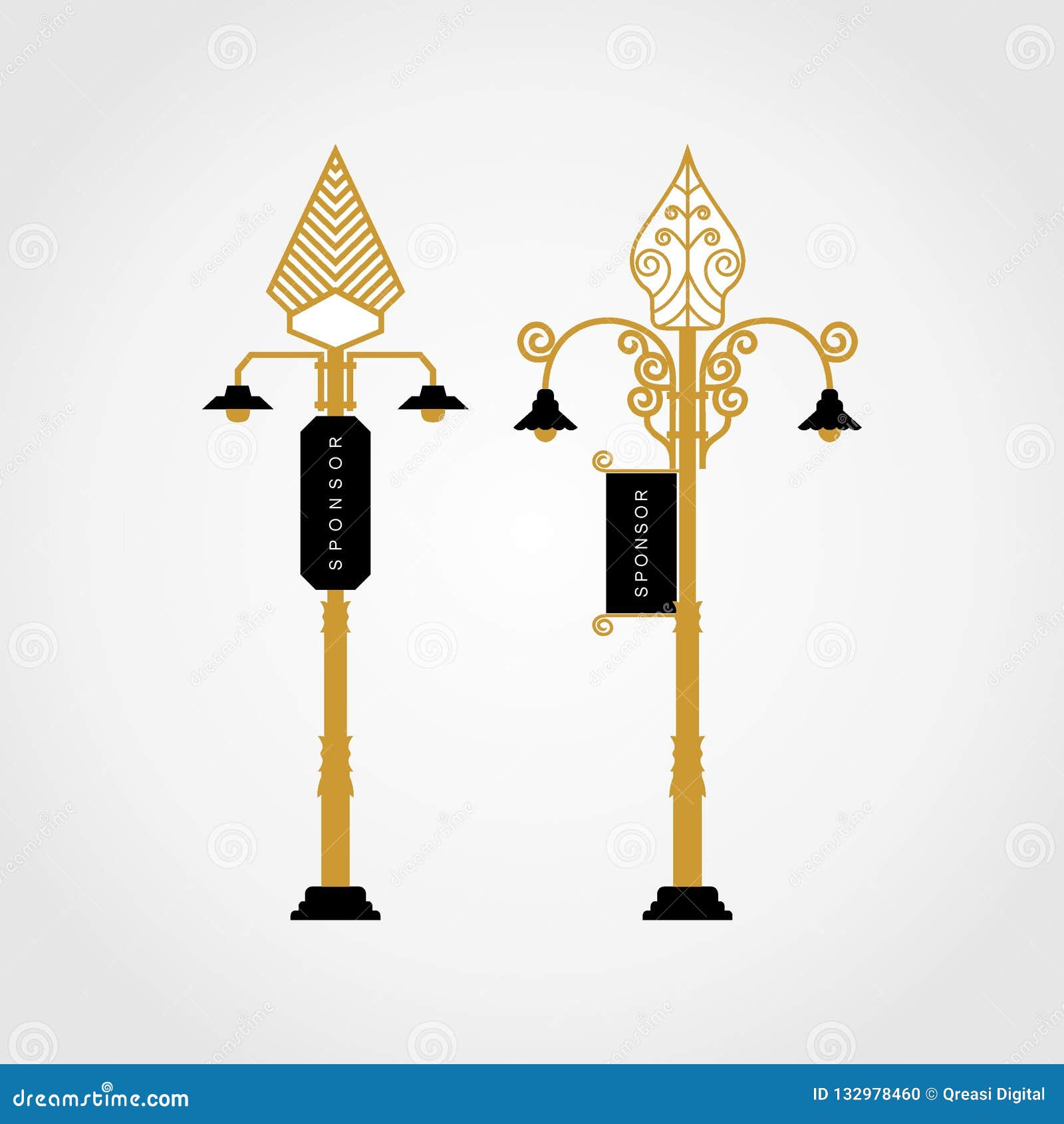 Vector decorative lights stock vector. Illustration of park - 132978460