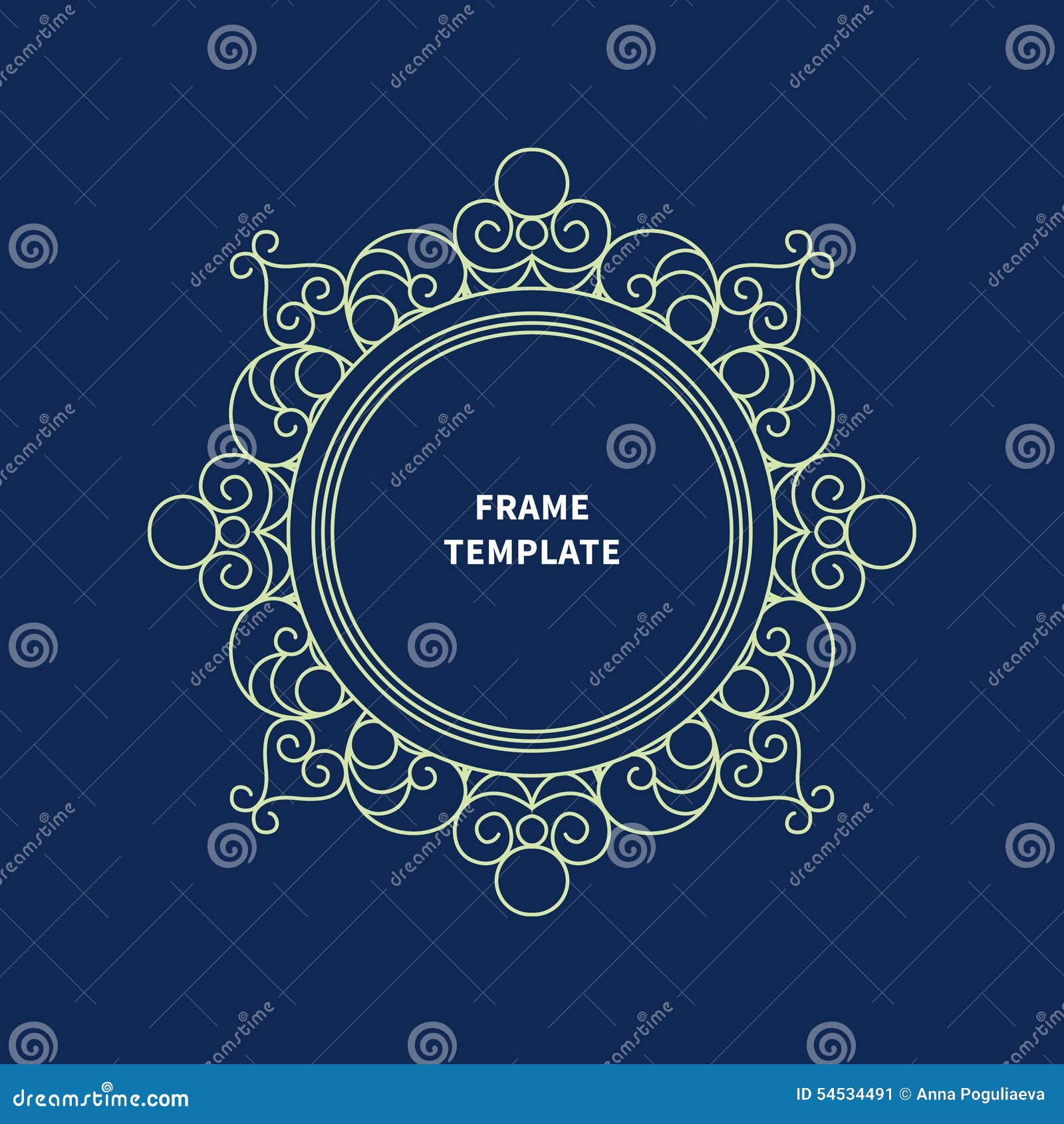 Vector Decorative Line Art Frame for Design. Stock Vector ...