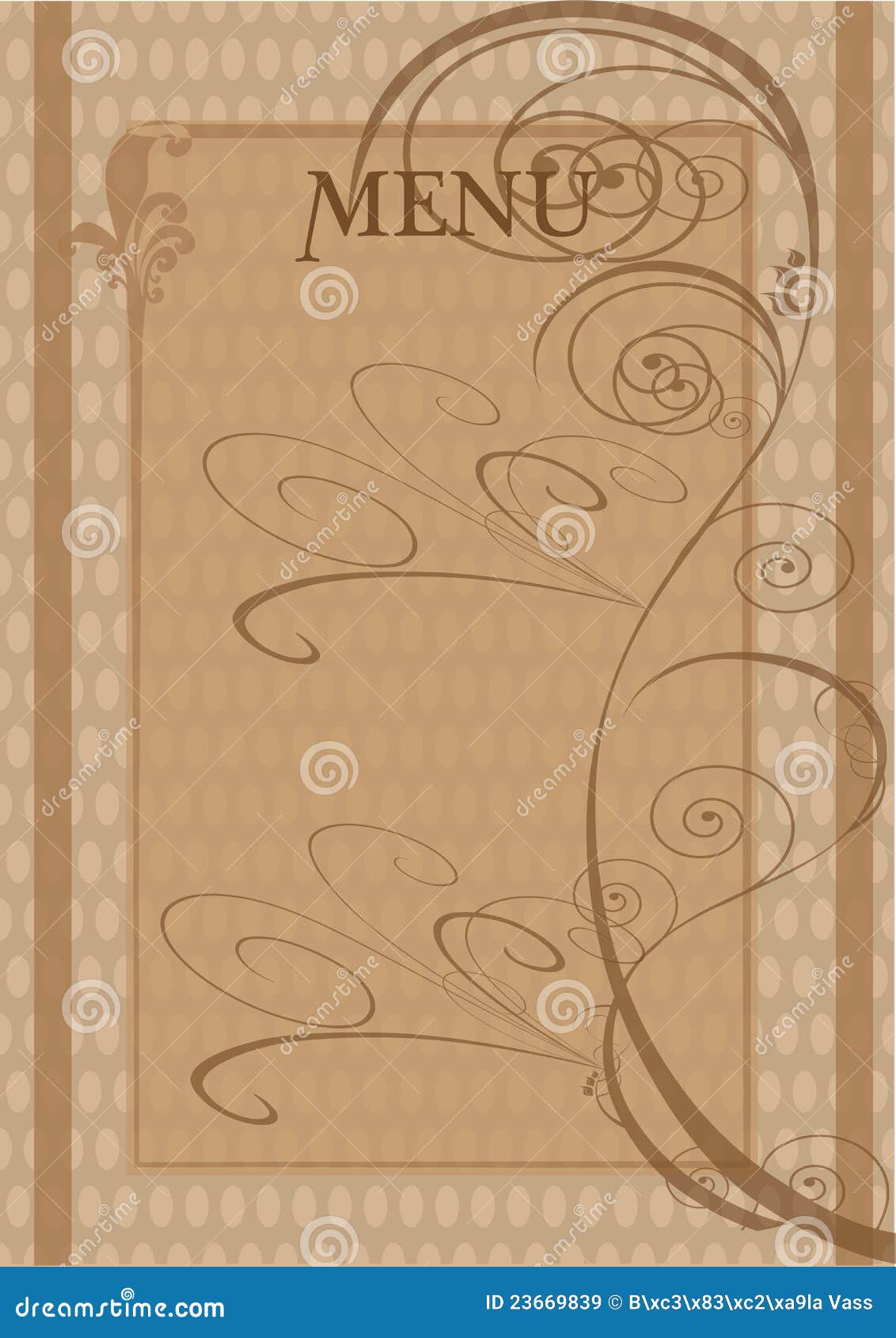 Vector Decorative Menu Design Stock Vector - Illustration of frame ...