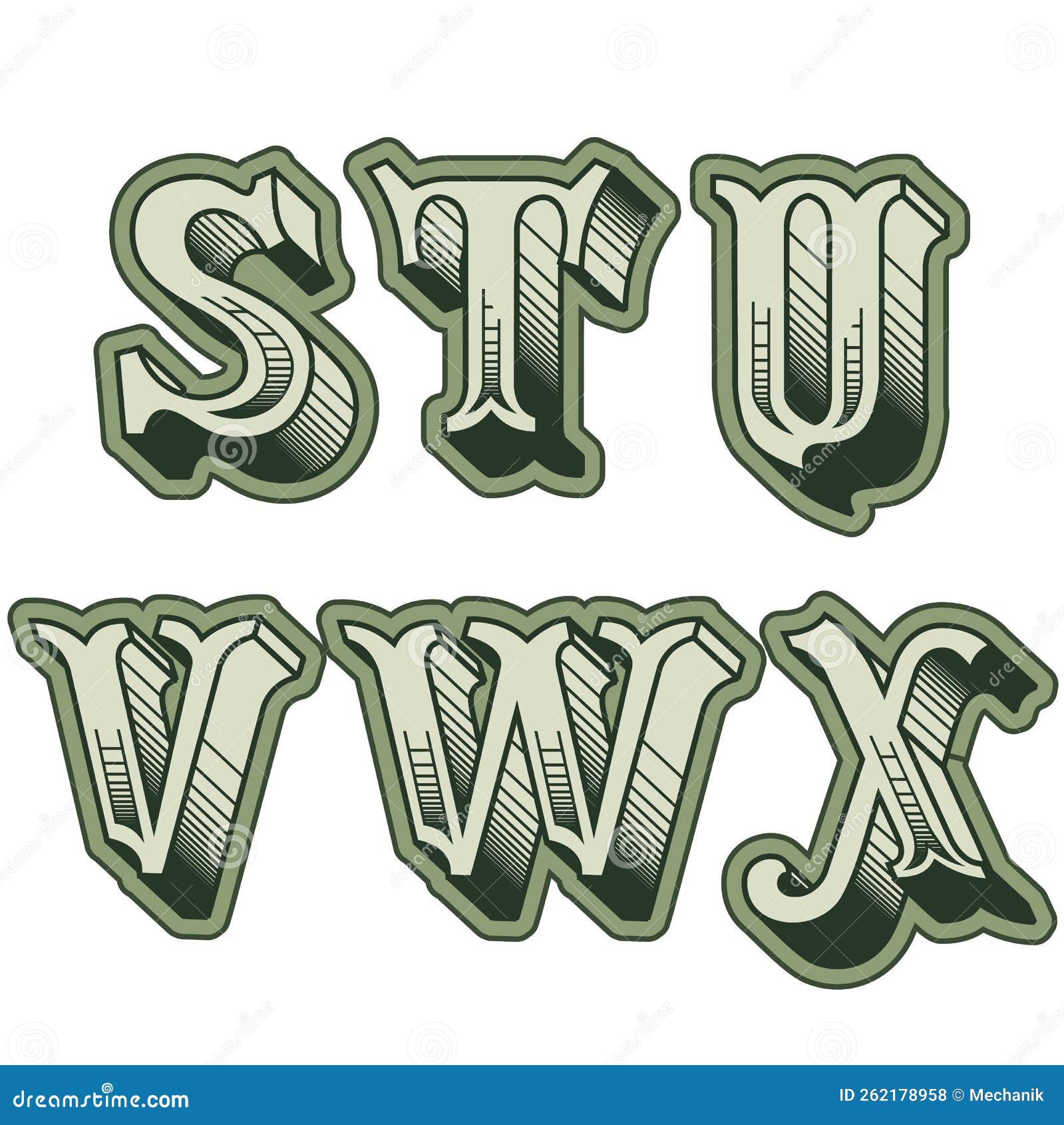 Vector Decorative Original Alphabet Letters English Font Stock Vector ...