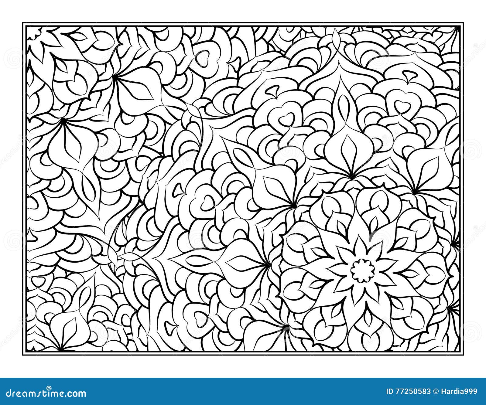 Vector Decorative Ornamental Coloring Page Stock Illustration ...