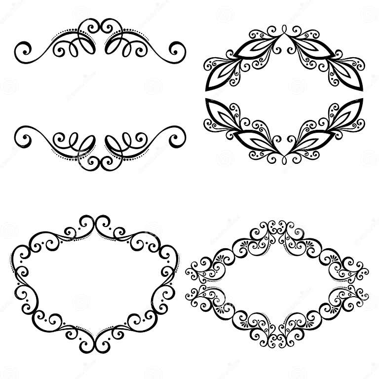 Vector Decorative Ornamental Frame for Text Stock Vector - Illustration ...