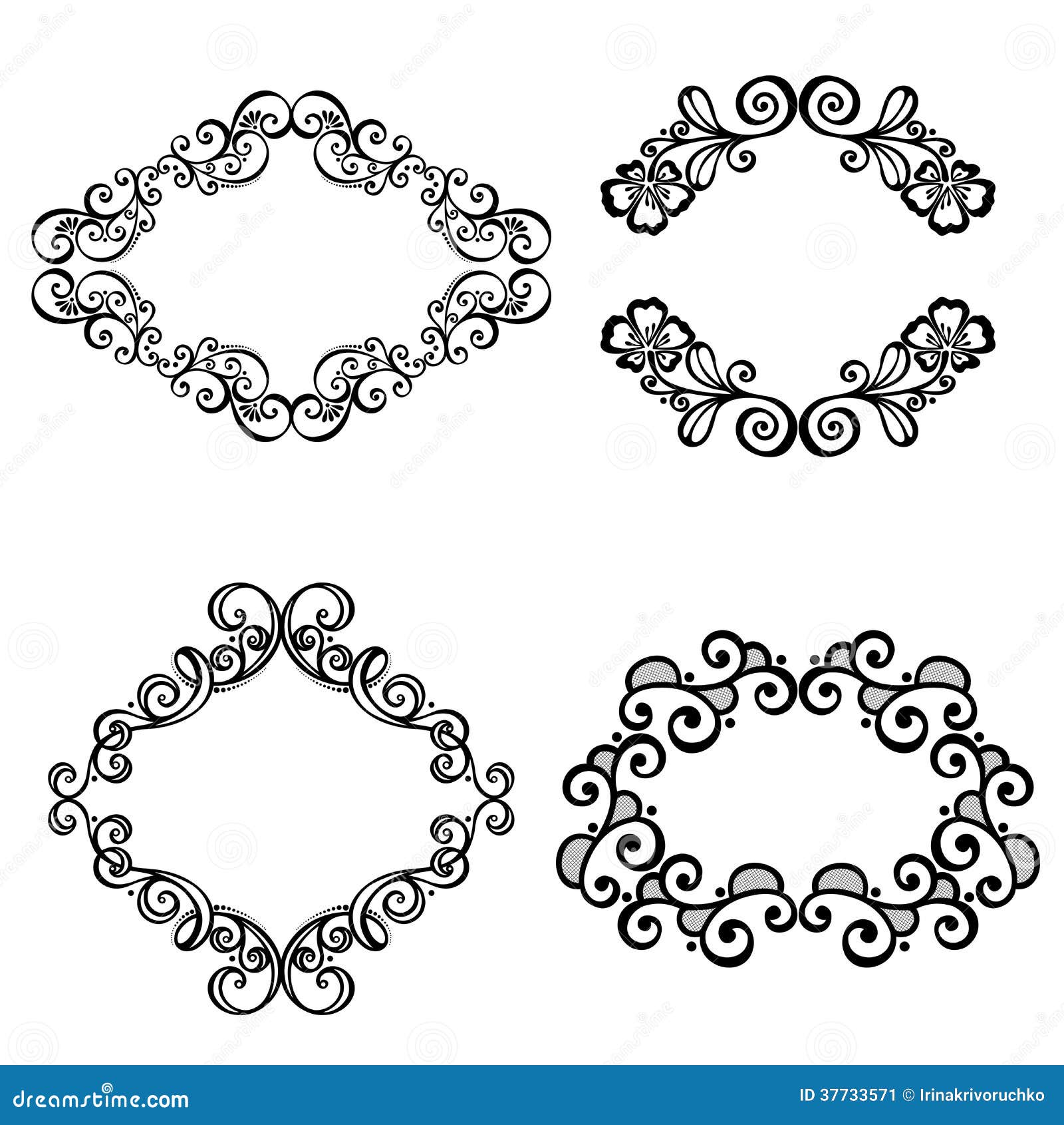 Vector Decorative Ornamental Frame for Text Stock Vector - Illustration ...