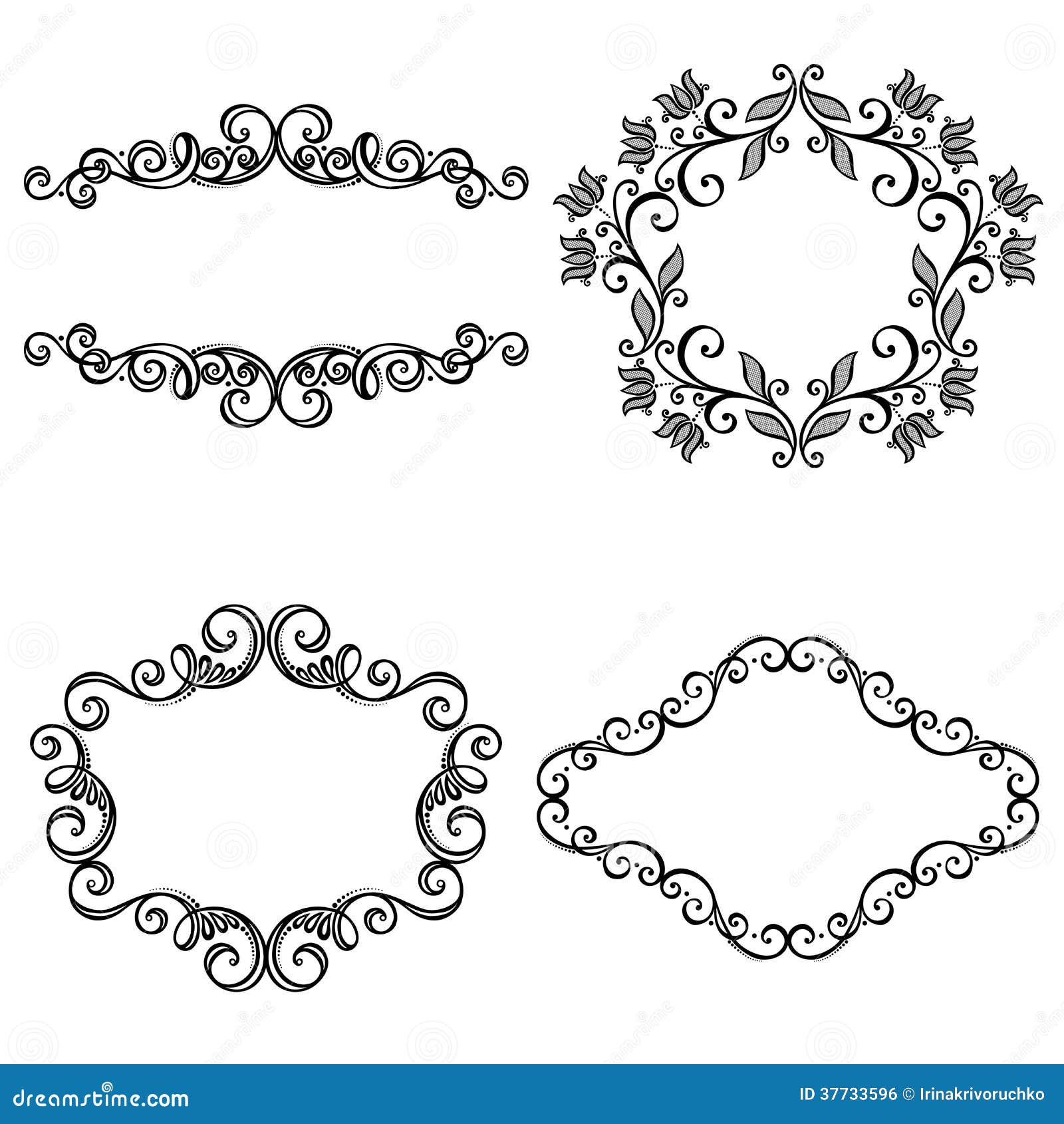 Vector Decorative Ornamental Frame For Text Royalty Free Stock Image ...