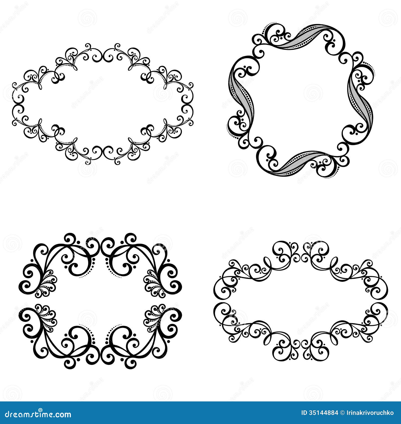 Vector Decorative Ornamental Frame for Text Stock Vector - Illustration ...