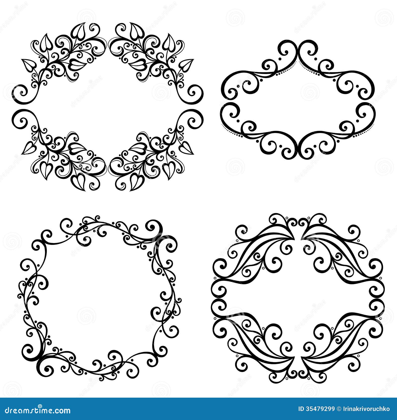Vector Decorative Ornamental Frame for Text Stock Vector - Illustration ...