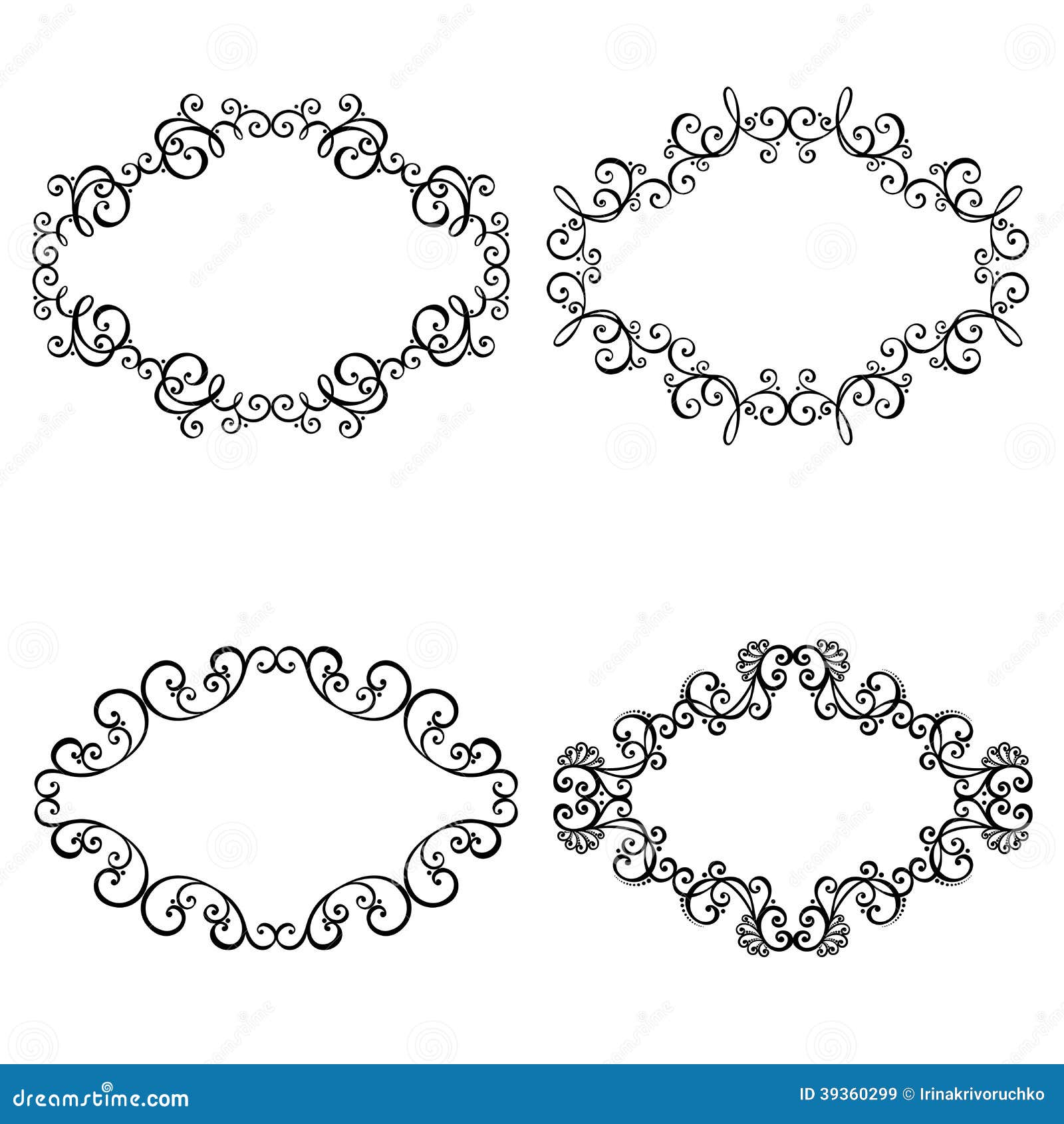 Vector Decorative Ornamental Frame for Text Stock Vector - Illustration ...