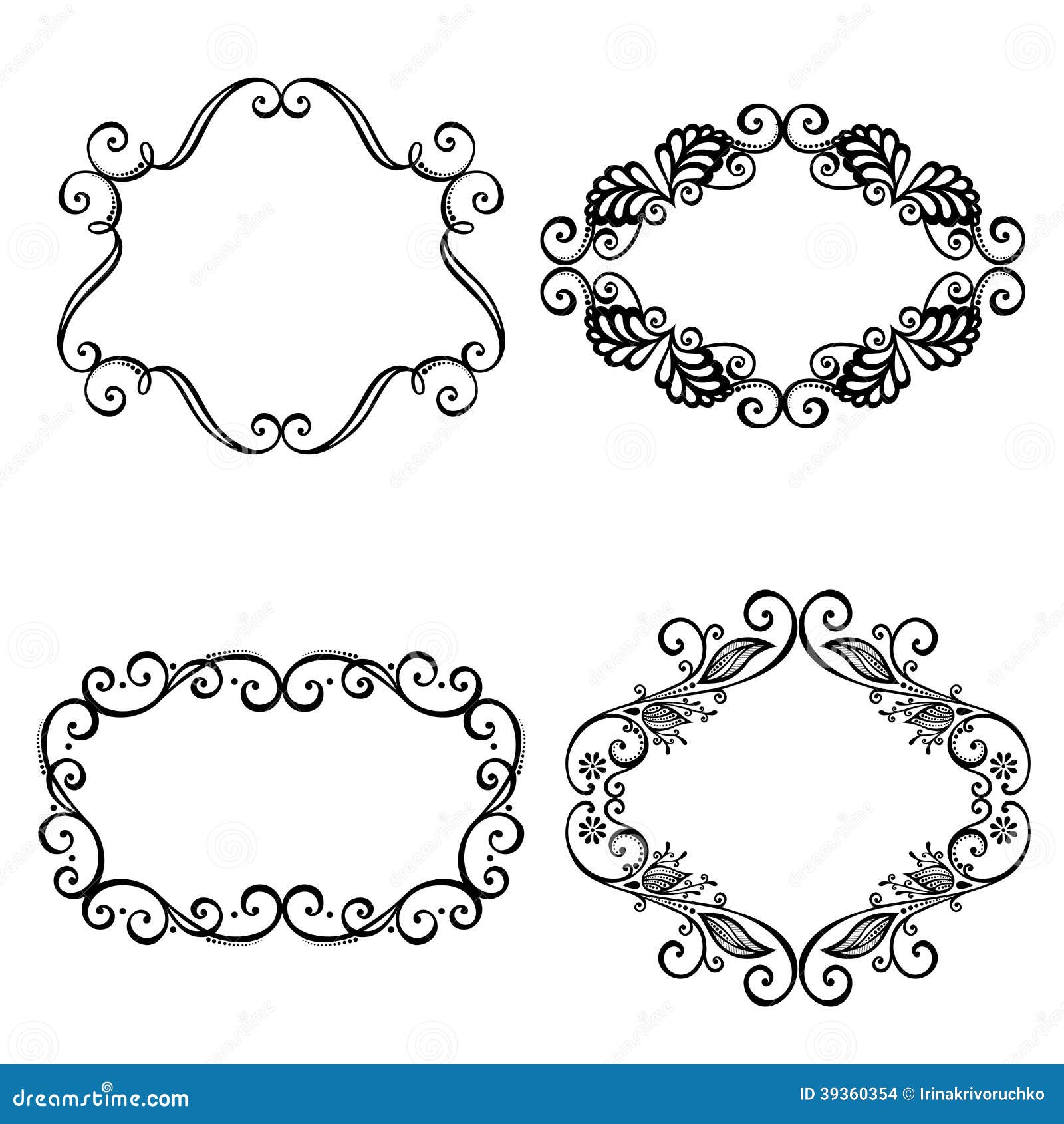 Vector Decorative Ornamental Frame for Text Stock Vector - Illustration ...