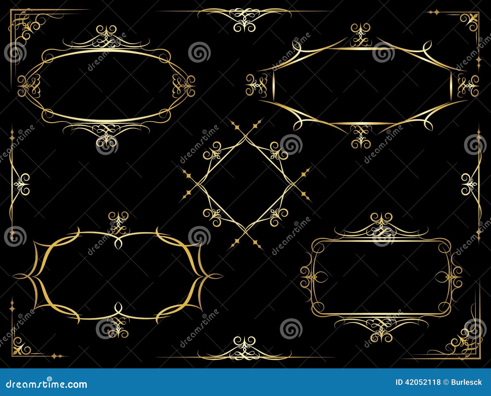 Vector Decorative Ornate Frames Stock Vector - Illustration of ...