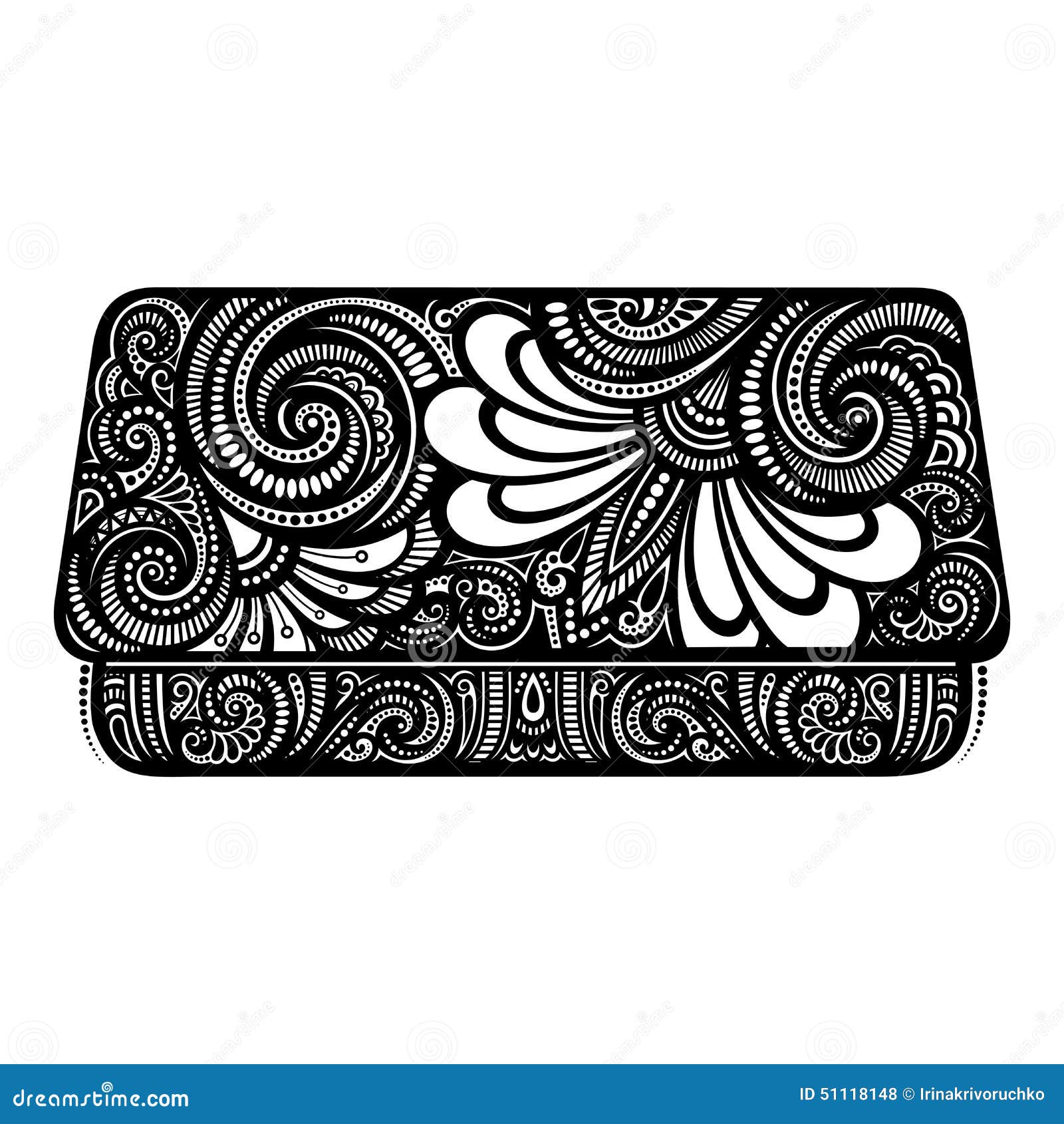 Vector Decorative Ornate Women S Clutch Stock Vector - Illustration of ...