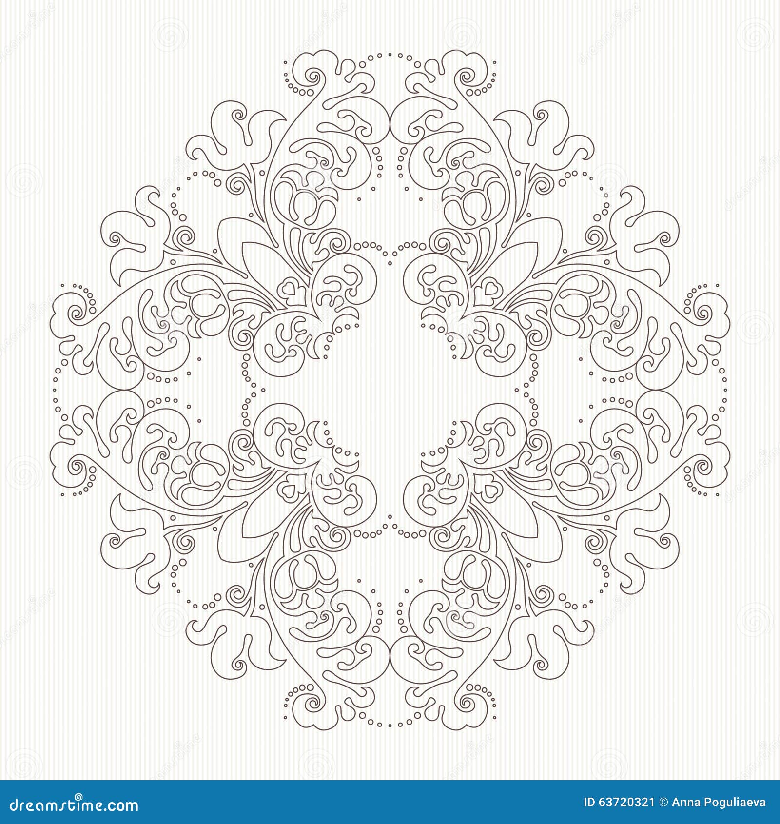 Vector Decorative Pattern in Victorian Style. Stock Vector ...