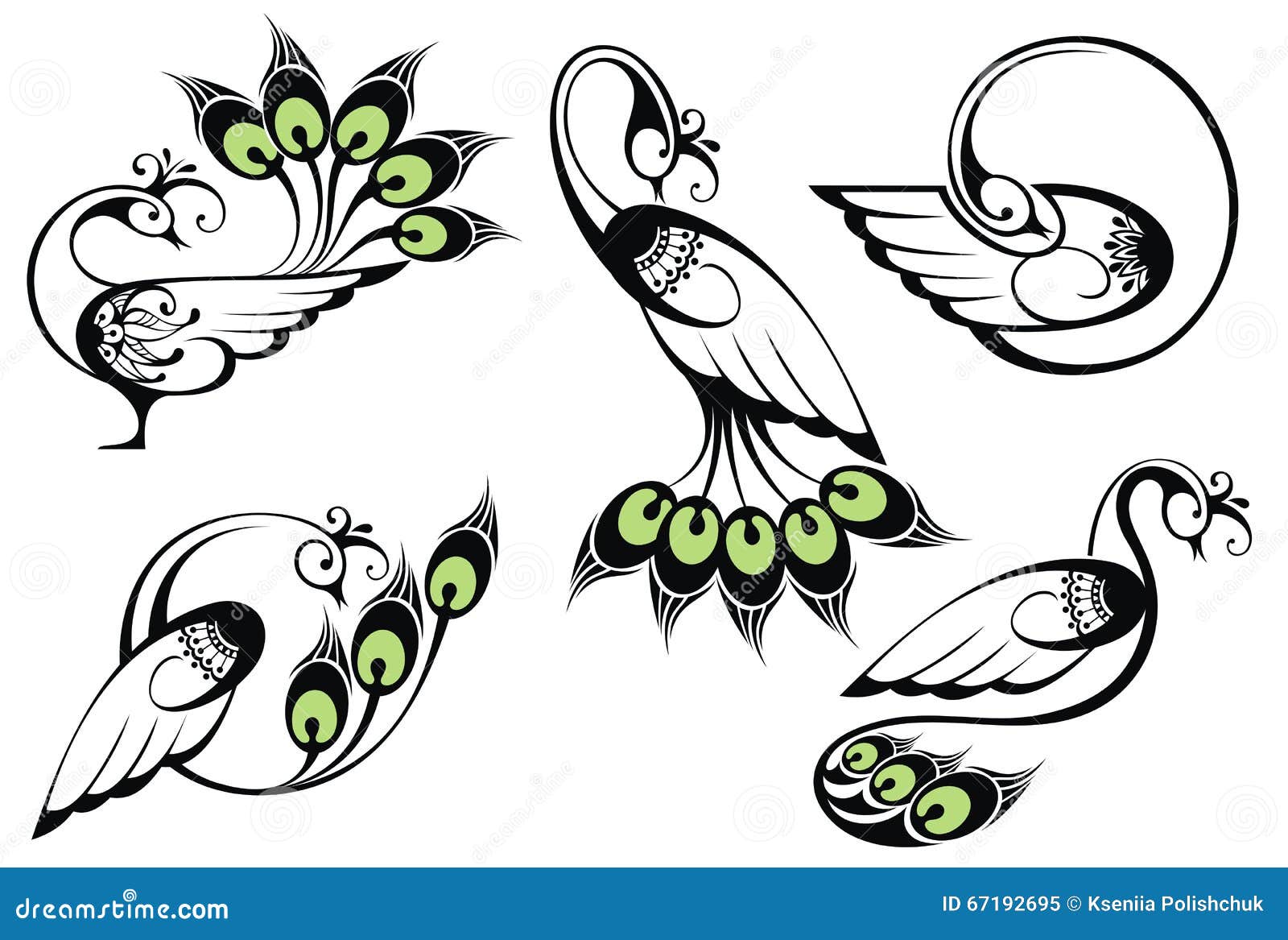 Vector Decorative Peacocks Stock Vector Illustration Of Elegance