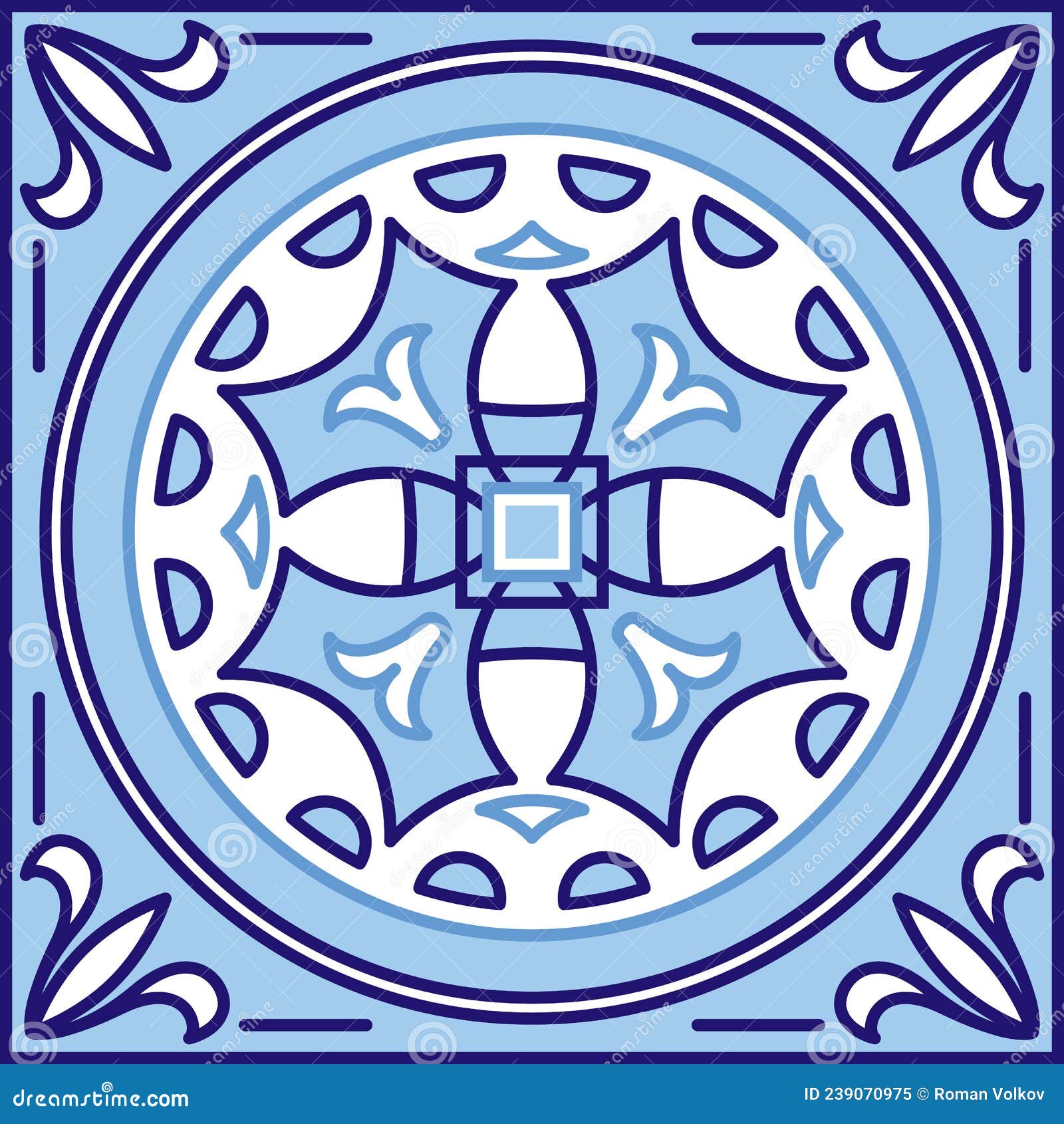 Vector Decorative Square Ornament Stock Vector - Illustration of ...