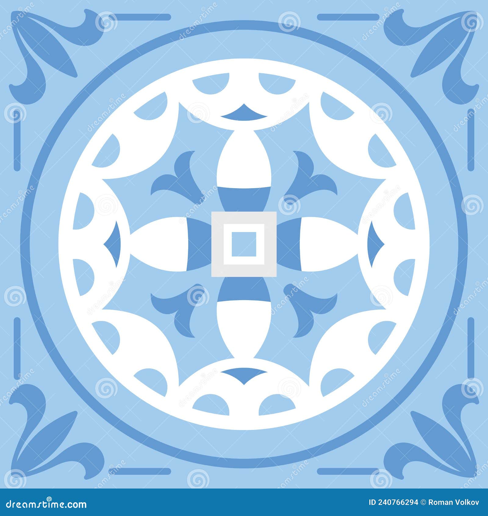 Vector Decorative Square Ornament Stock Vector - Illustration of style ...