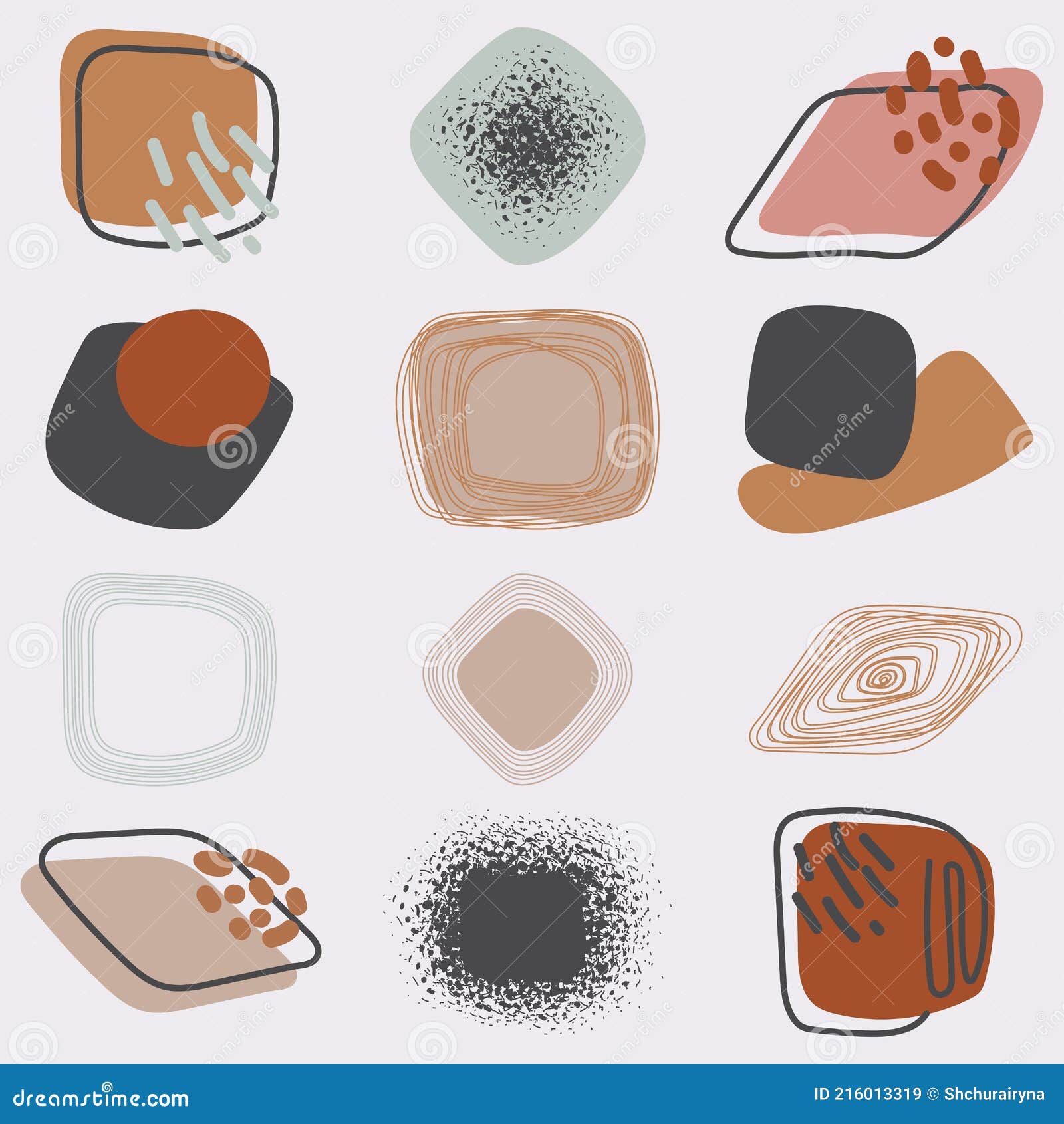 Vector Decorative Square and Rectangular Elements Stock Vector ...