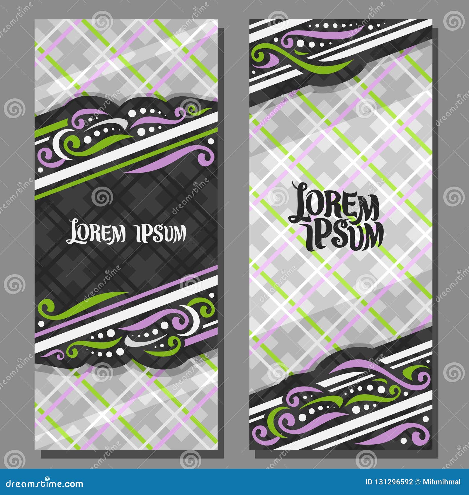 Decorative Vertical Frame Border Of A4 Size Vector Illustration ...
