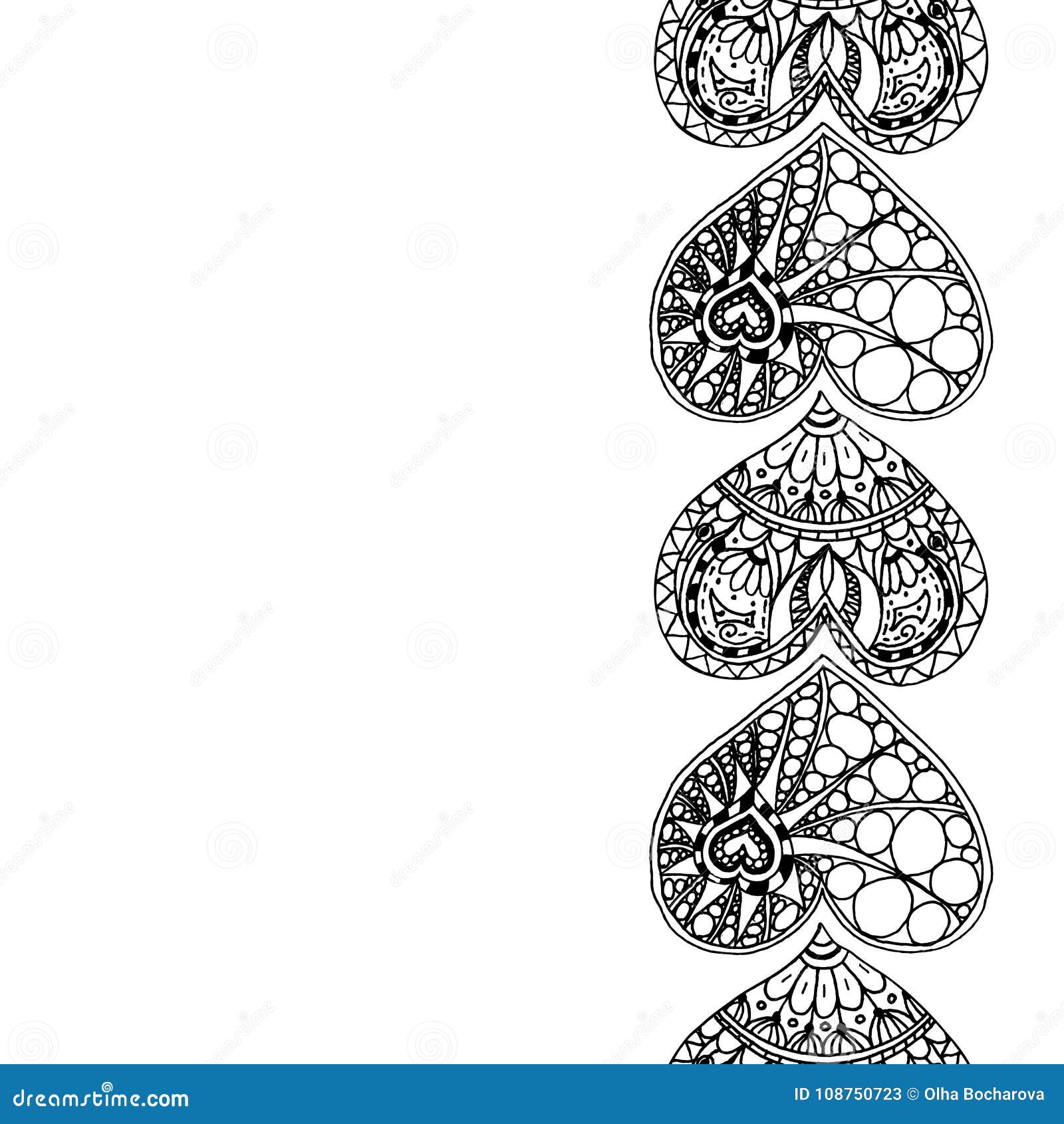 Decorative Vertical Frame Border Of A4 Size Vector Illustration ...