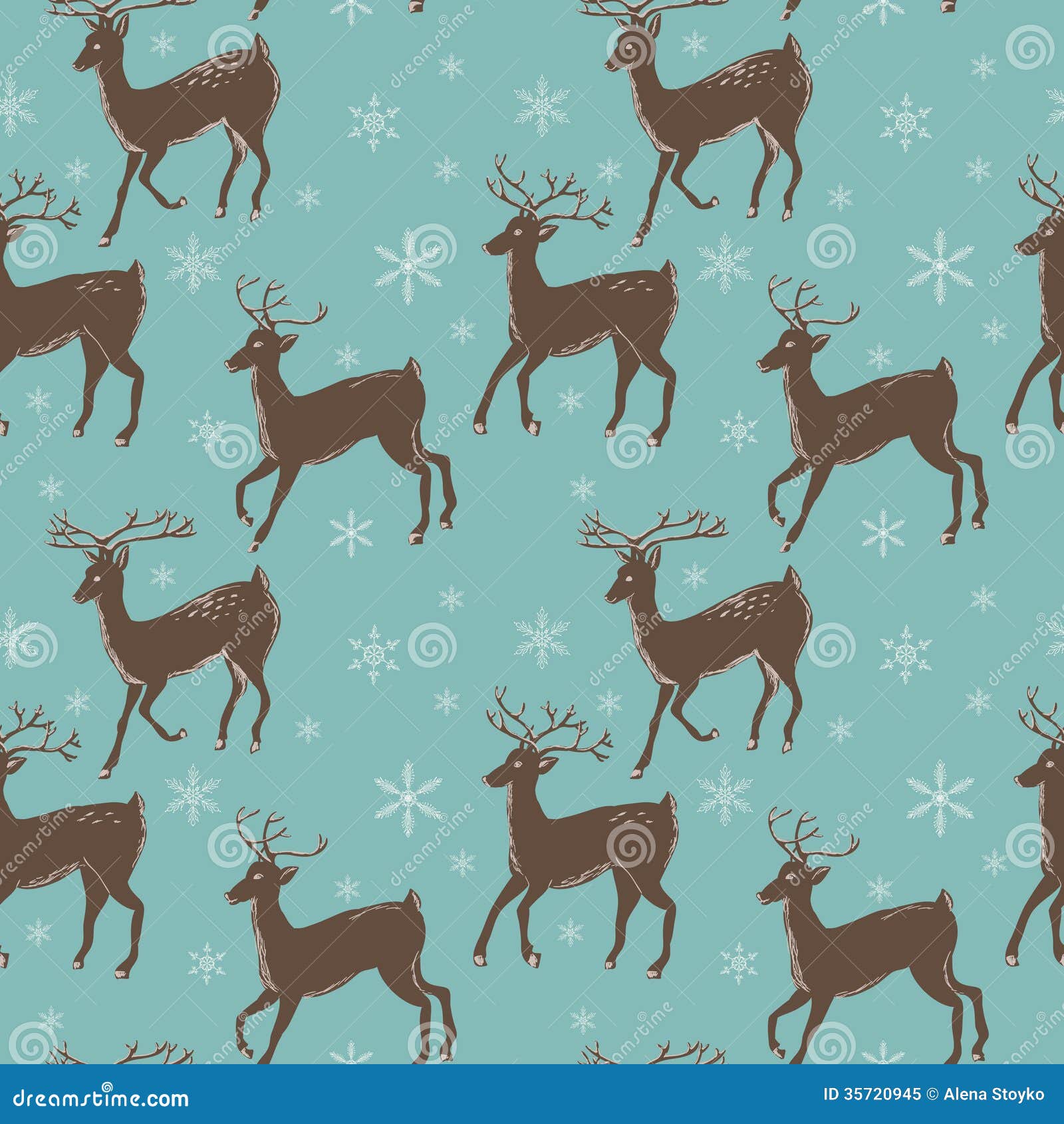 Vector deer pattern stock vector. Illustration of cute - 35720945