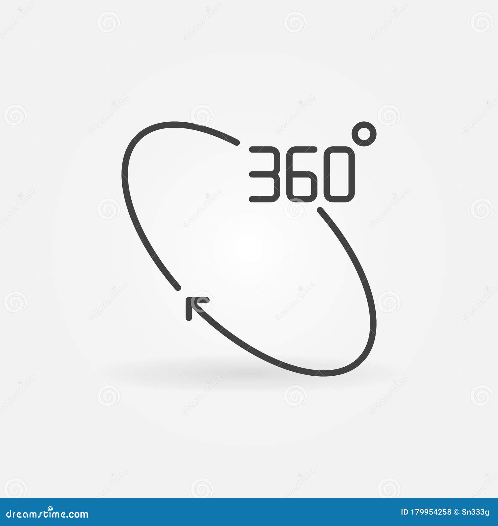 360 Degree Rotation Arrow Concept Full View Icon Black Color Vector ...