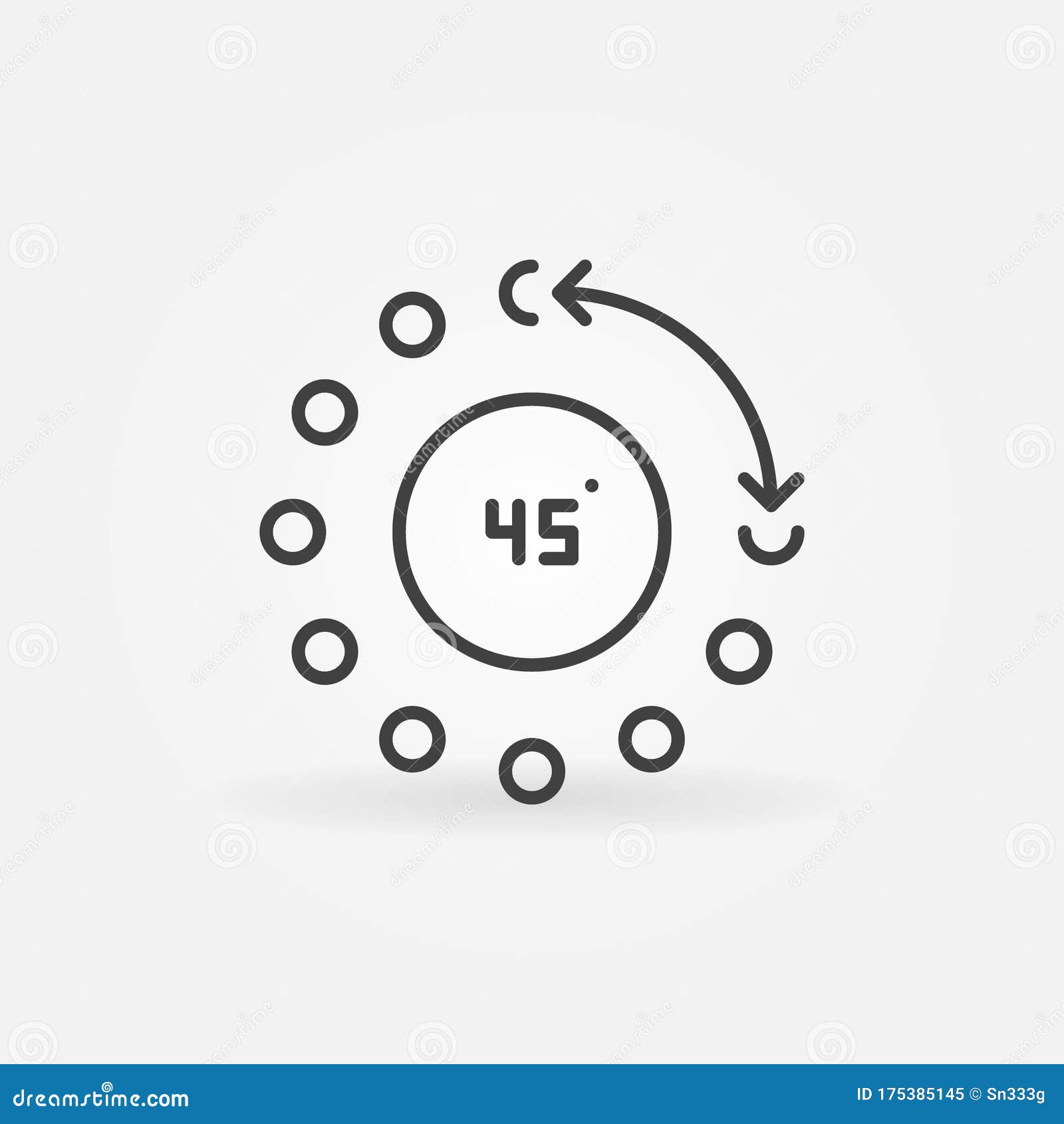 Angle Concept Symbols. Dimension And Measuring Vector Outline Icon Set ...
