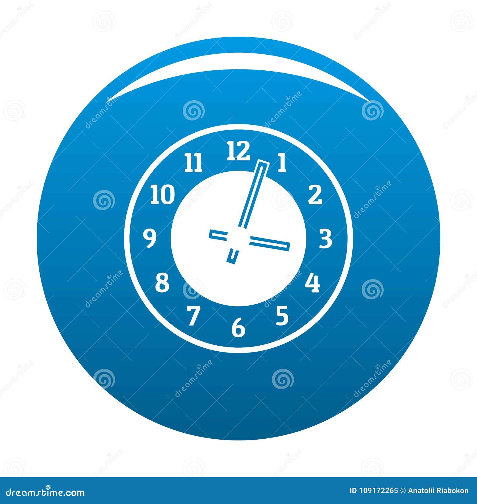 Vector Del Azul Del Icono Del Concepto Del Reloj Ilustración del Vector ...
