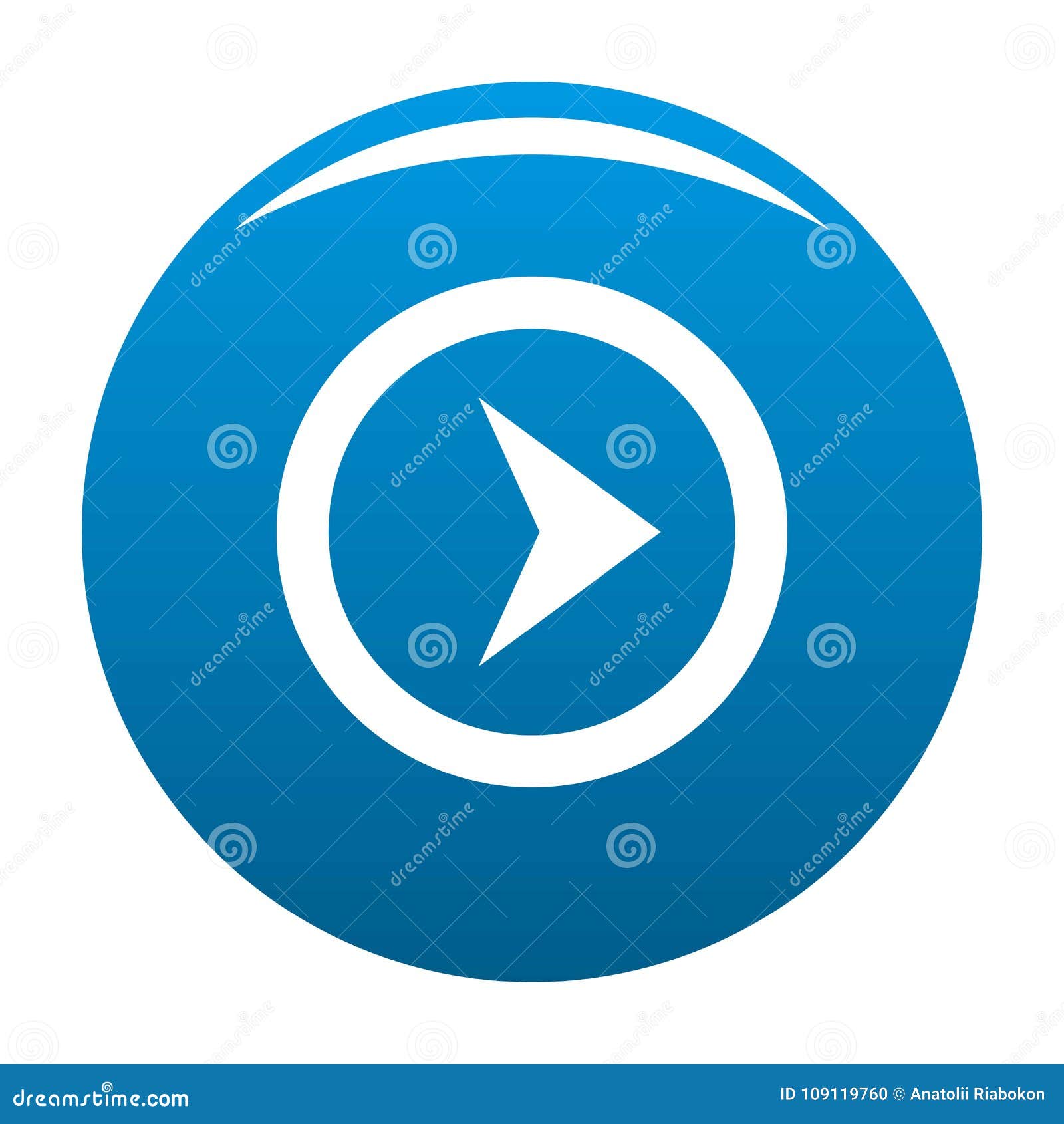 Vector Del Azul Del Icono De La Flecha Ilustración del Vector ...